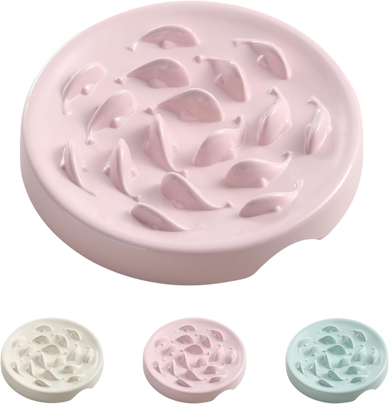 Melamine Slow Feeder Cat Bowl - Slow Down Cat Food Dish - Fun ...