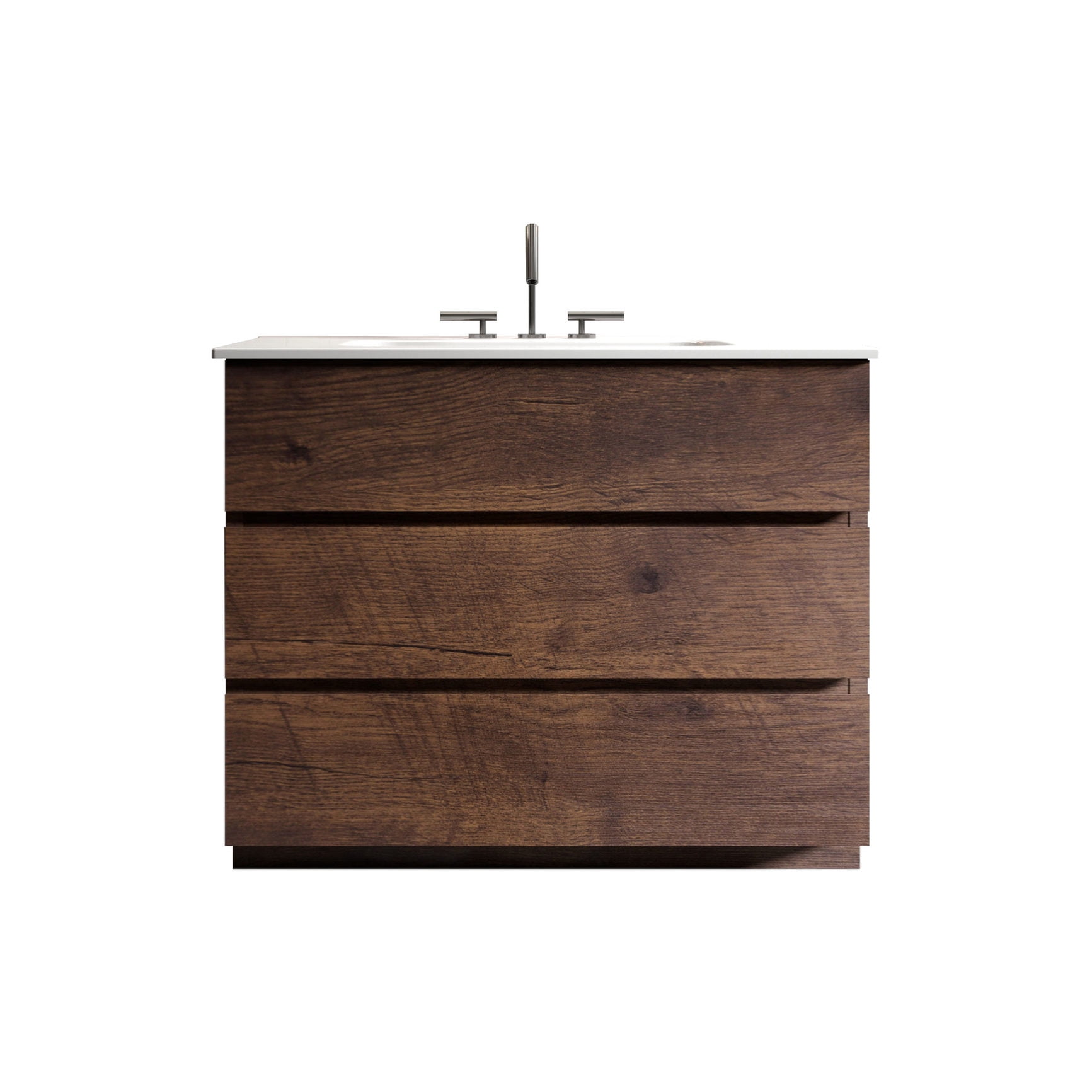 Melamine base - Ample storage room - Freestanding in bathroom area ...