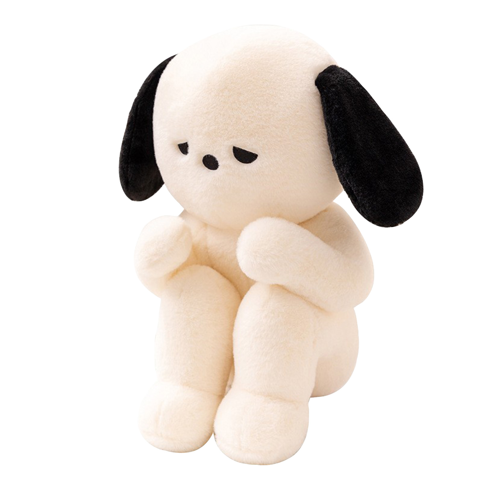 Melancholy Dog Stuffed Toy – Cute Sad Puppy Plush, Soft Fluffy Buddy ...