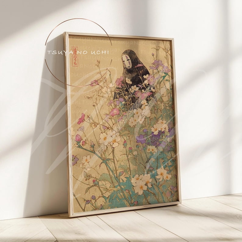 Melancholy No Face Art Print · Spirited Away canvas· Studio Ghibli Wall ...