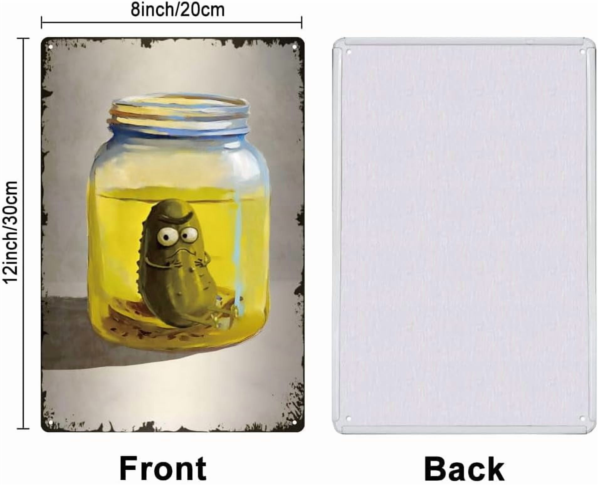 Melancholy Pickle Tin Signs Retro Metal Sign Cucumber Jar Decor Sign ...