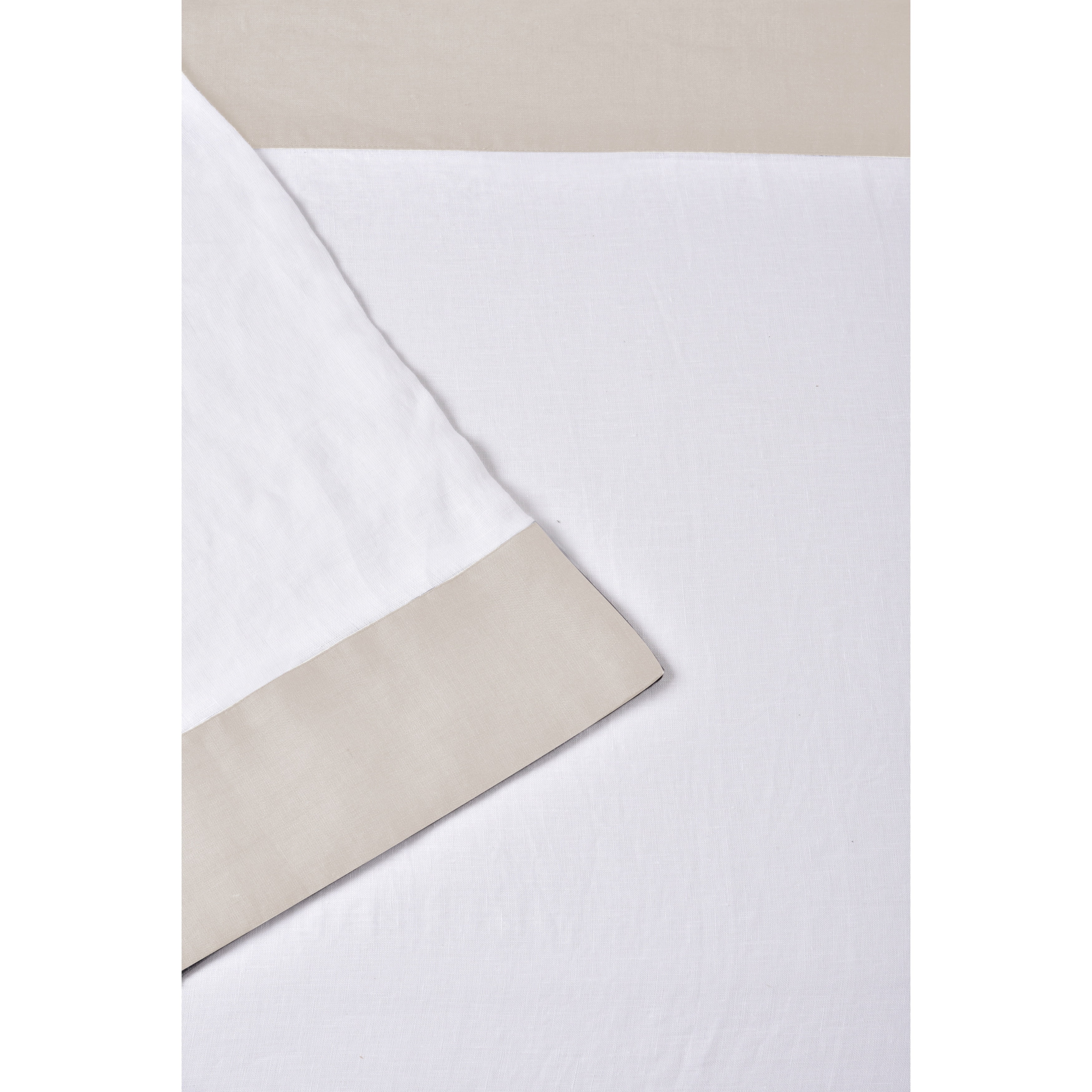 Melange Home Belgian Flax Linen Collection Border Linen Sheet Set - 2 ...