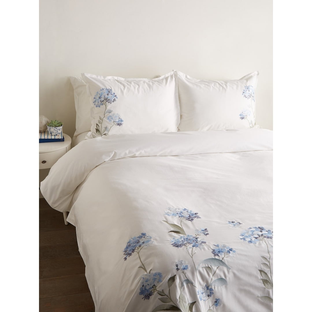 Melange Home Broderie ensemble housse de couette Collection Hydrangea ...