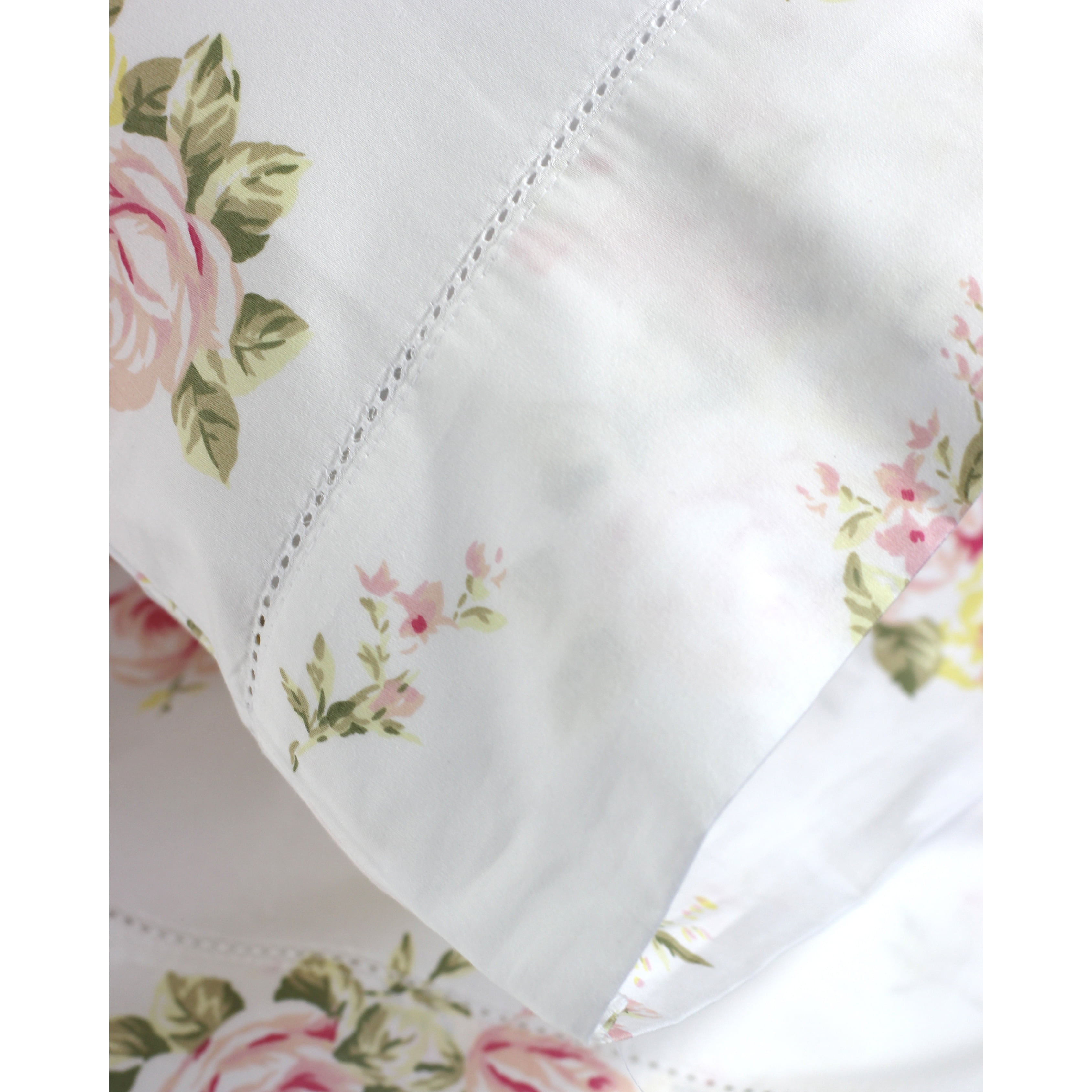 Melange Home Printed Floral Design Cotton Collection Sheet Set and ...