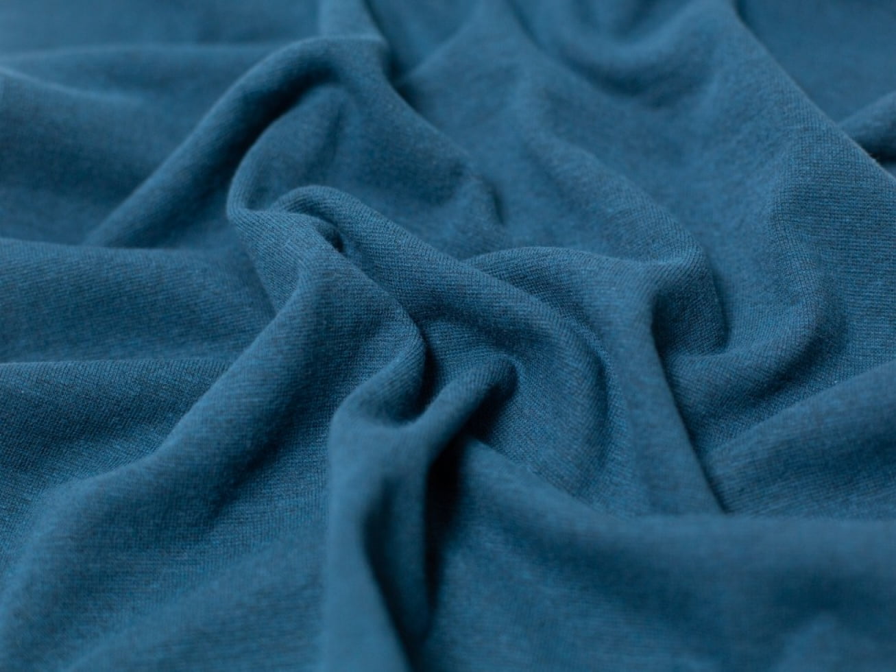 Melange Tubular Ribbing Stretch Knit Fabric Dark Forest Green - per ...