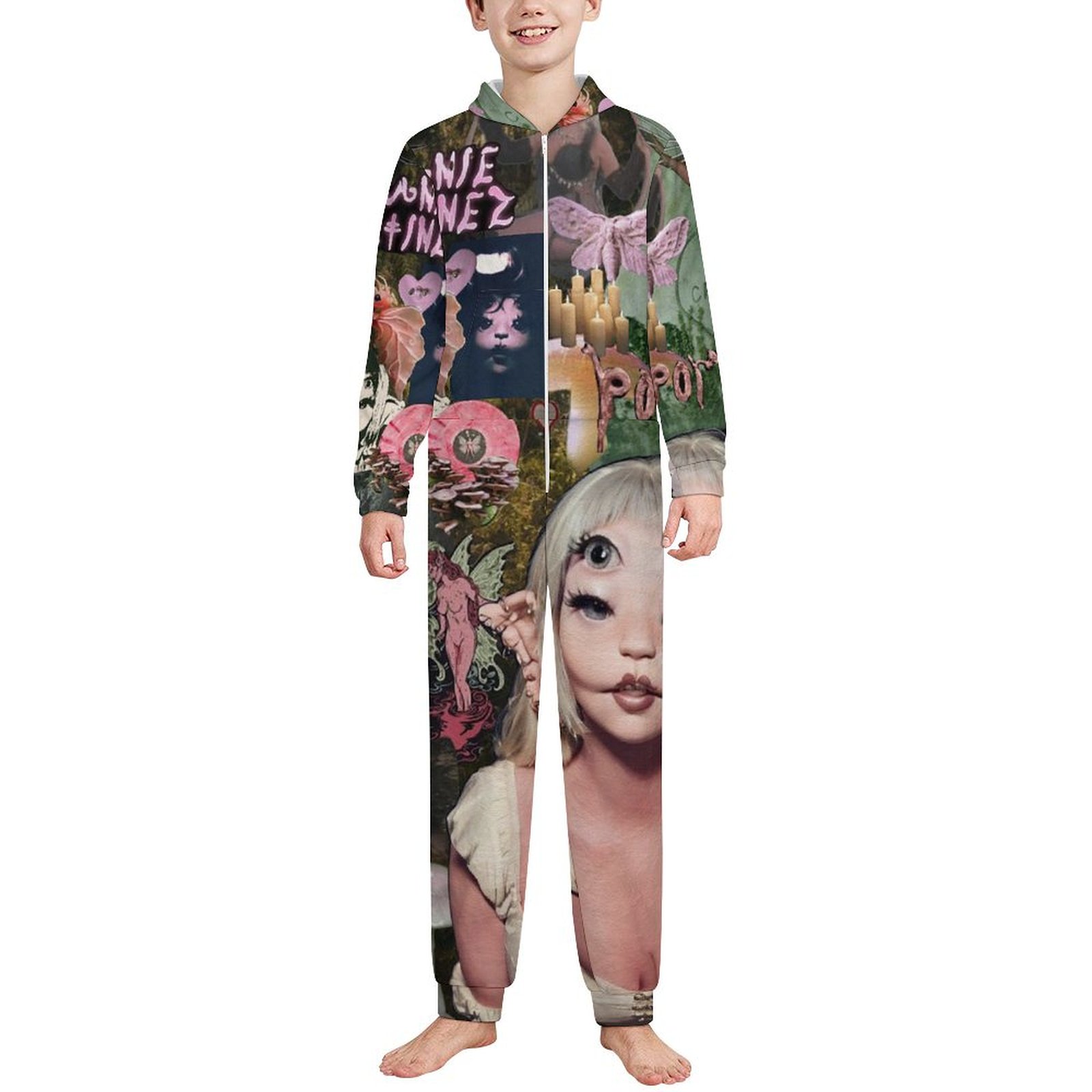 Melanie Martinez Kids Pajamas One Piece Hooded Union Suit Onesie PJs ...