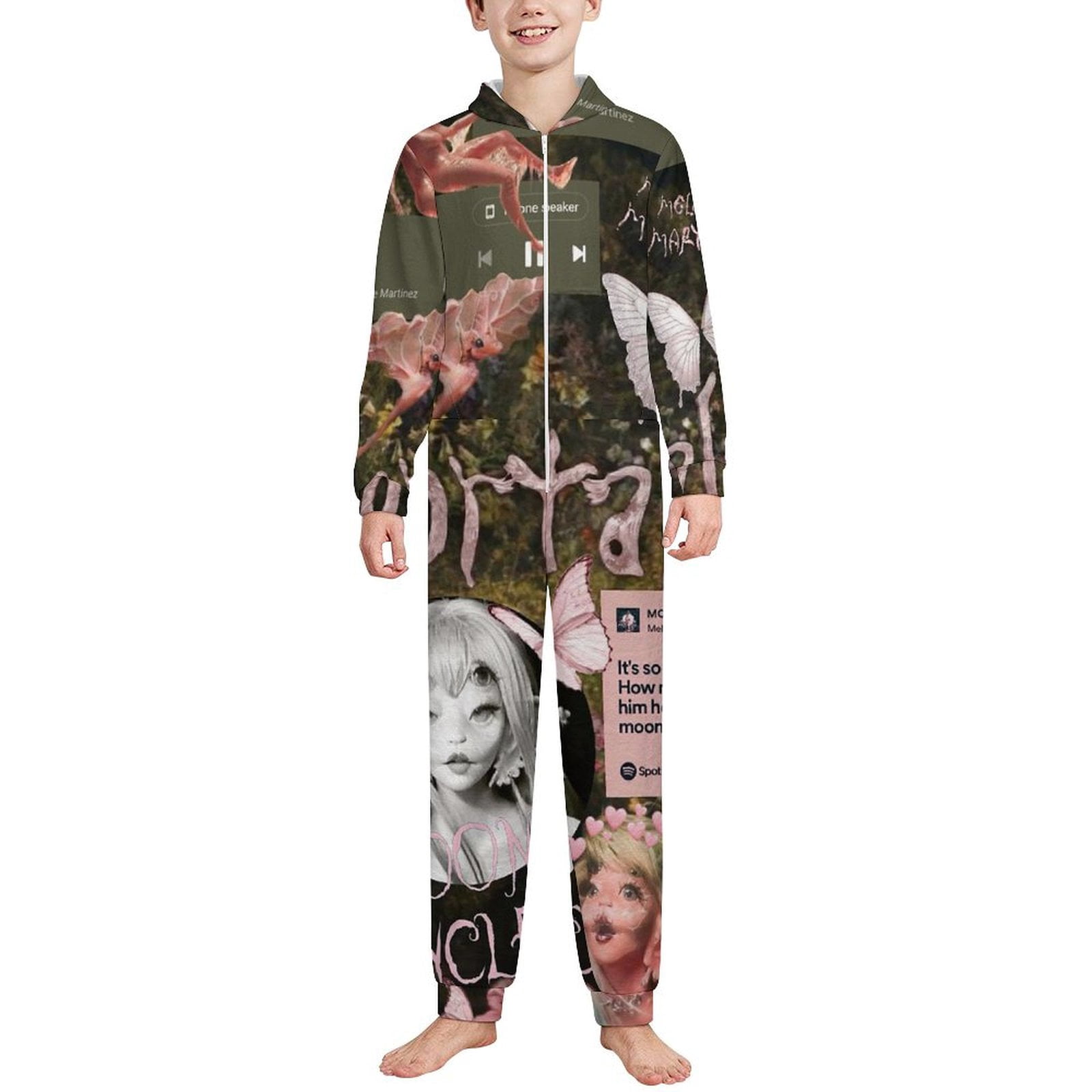 Melanie Martinez Kids Pajamas One Piece Hooded Union Suit Onesie PJs ...