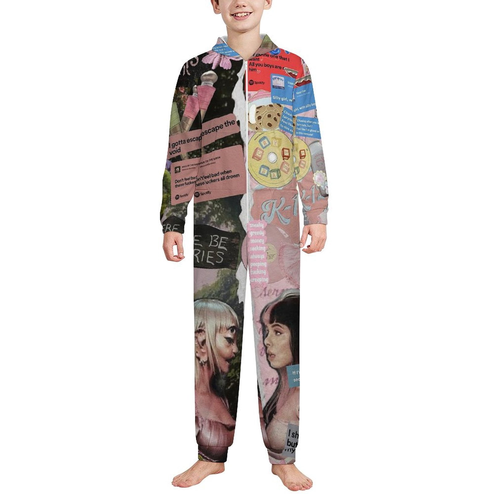 Melanie Martinez Kids Pajamas One Piece Hooded Union Suit Onesie PJs ...
