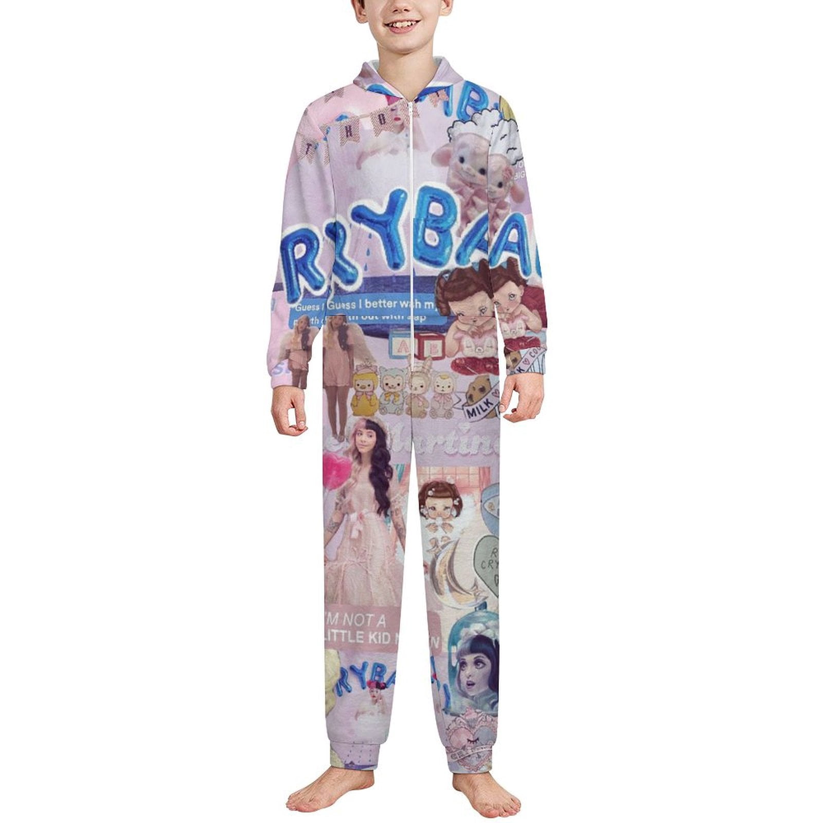 Melanie Martinez Kids Pajamas One Piece Hooded Union Suit Onesie PJs ...
