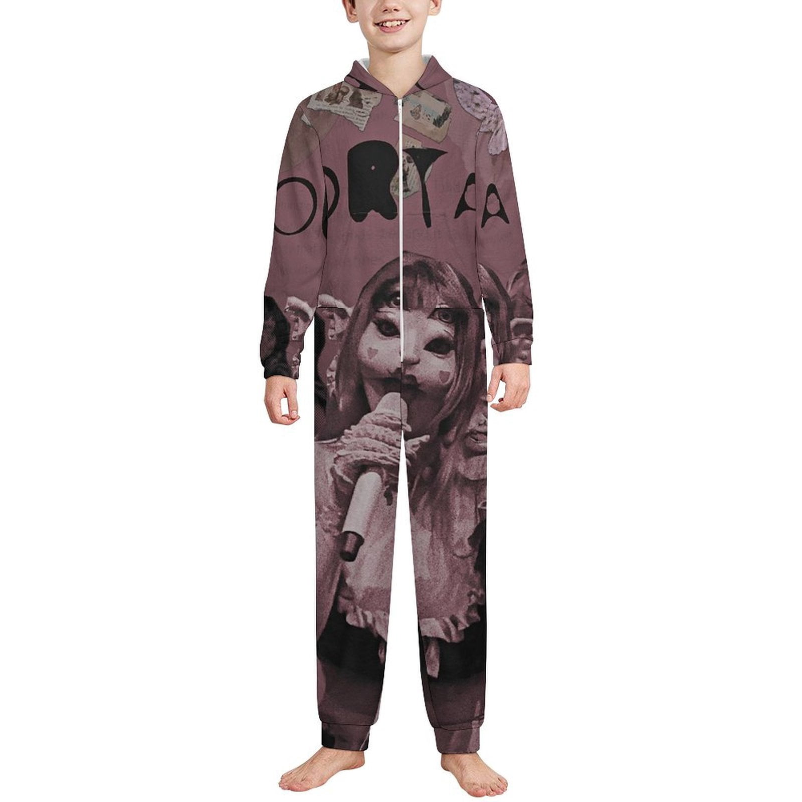 Melanie Martinez Kids Pajamas One Piece Hooded Union Suit Onesie PJs ...