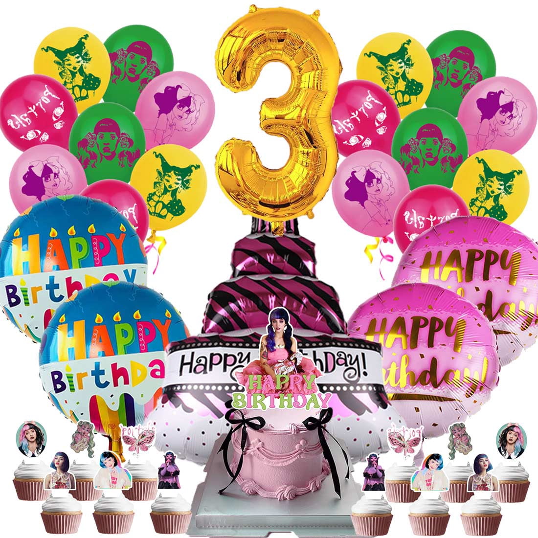 Melanie Martinez Party Supplies 3rd Decor Kit Balloons Birthday Cake ...
