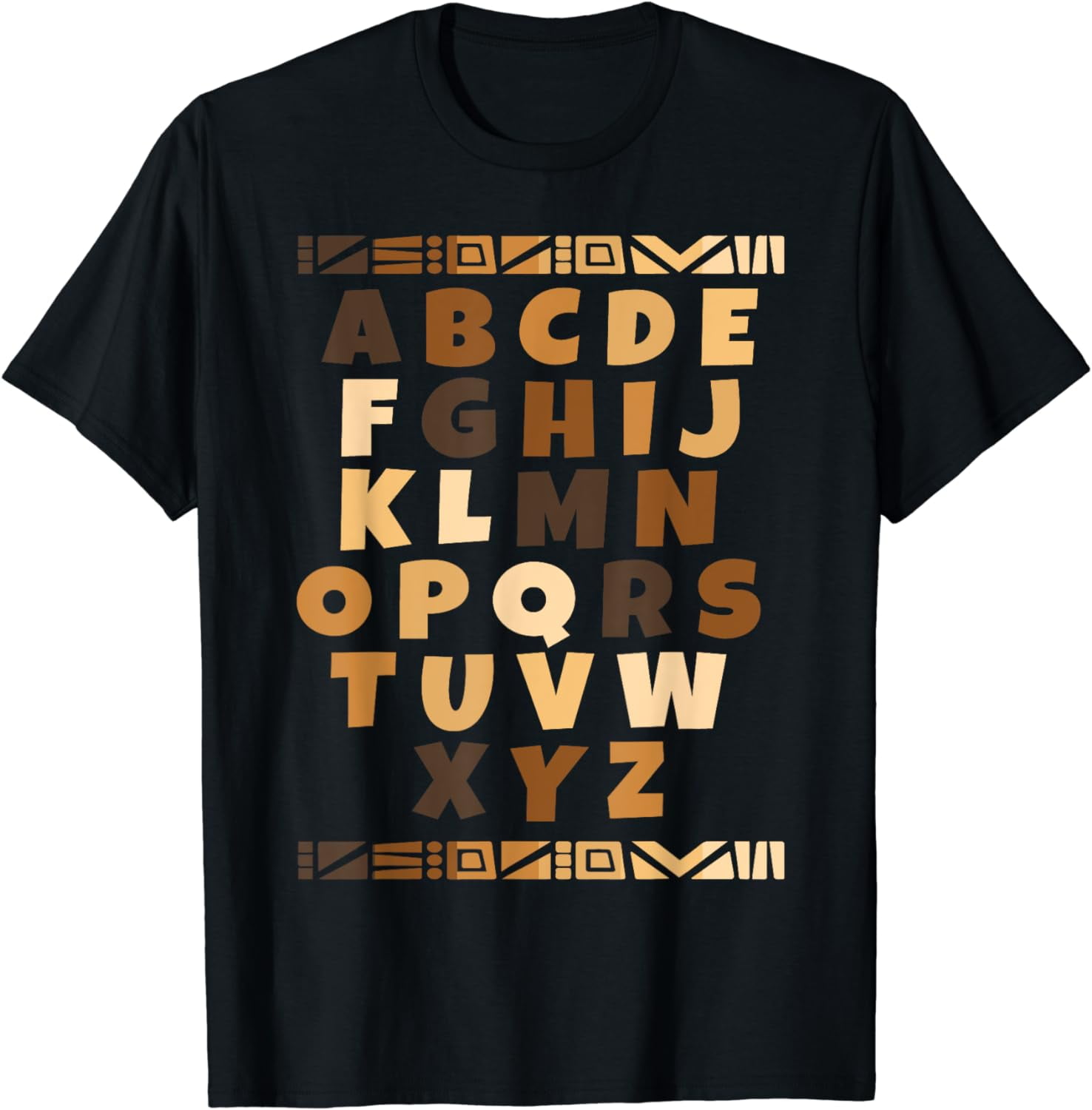 Melanin Alphabet Black History Month BLM Teachers Students T-Shirt ...