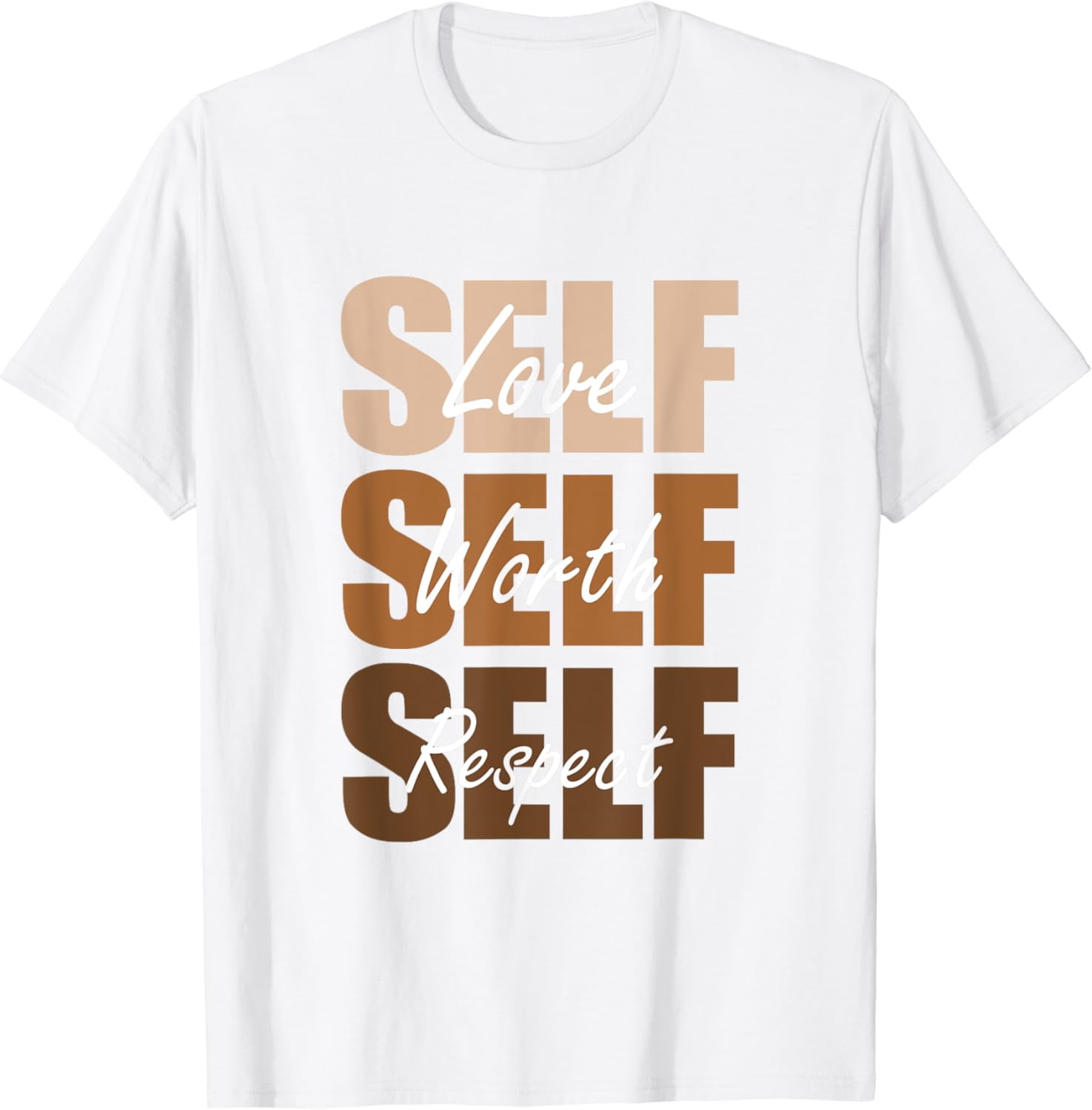 Melanin Brown Self-ish-X3 Brown Color Graphic T-Shirt100% cotton ...
