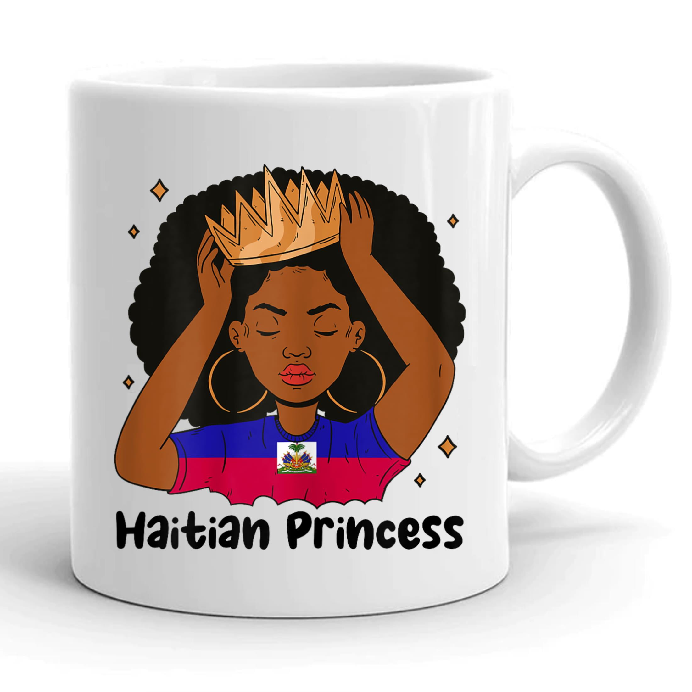 Melanin Haitian Princess Haiti Flag Haitian Girls Pride Gift Ceramic ...
