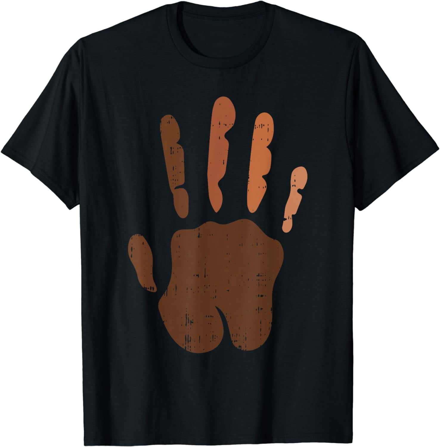 Melanin Hand Print Black History Month BLM African American T-Shirt ...