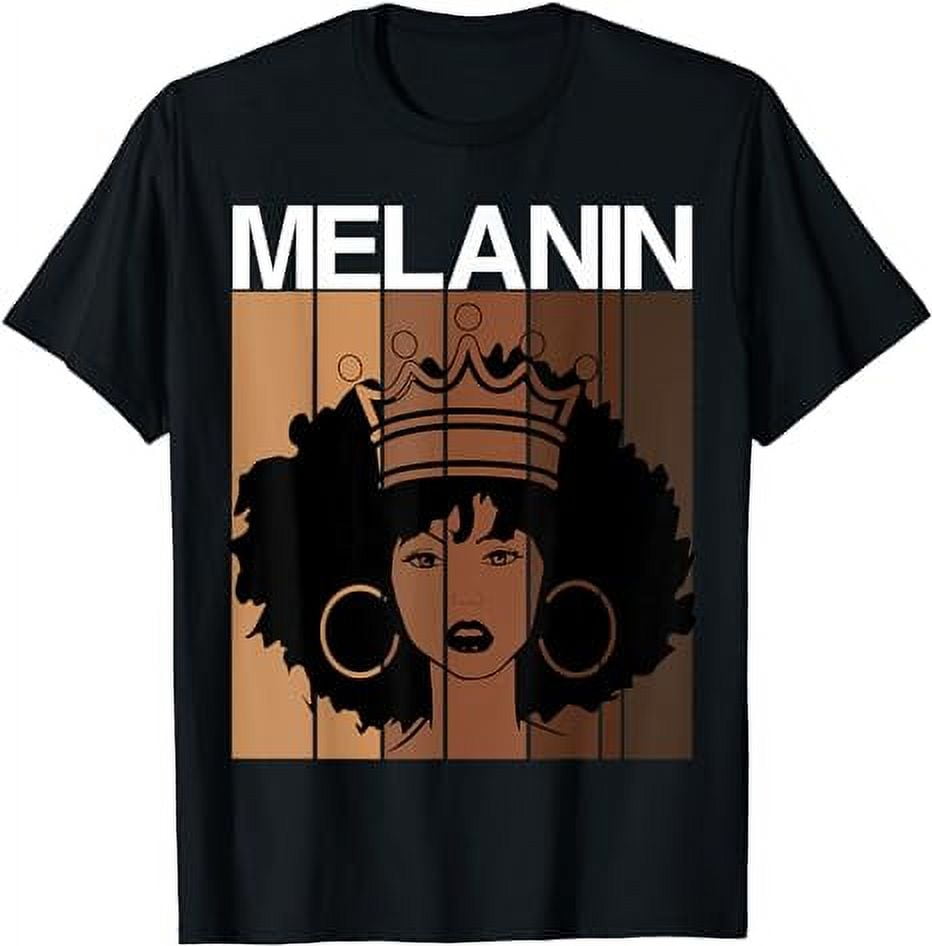 Melanin Queen Shades African American Strong Black Afro T Shirt