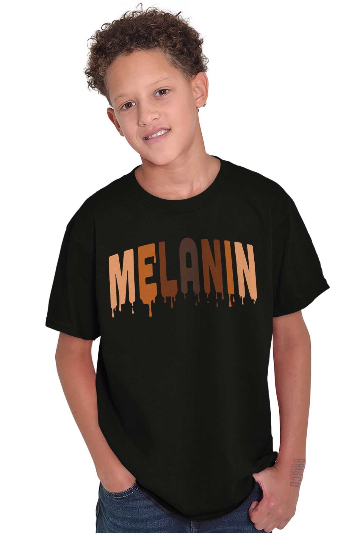 Melanin Skin Shades Paint Drip Crewneck T Shirts Boy Girl Teen Brisco ...