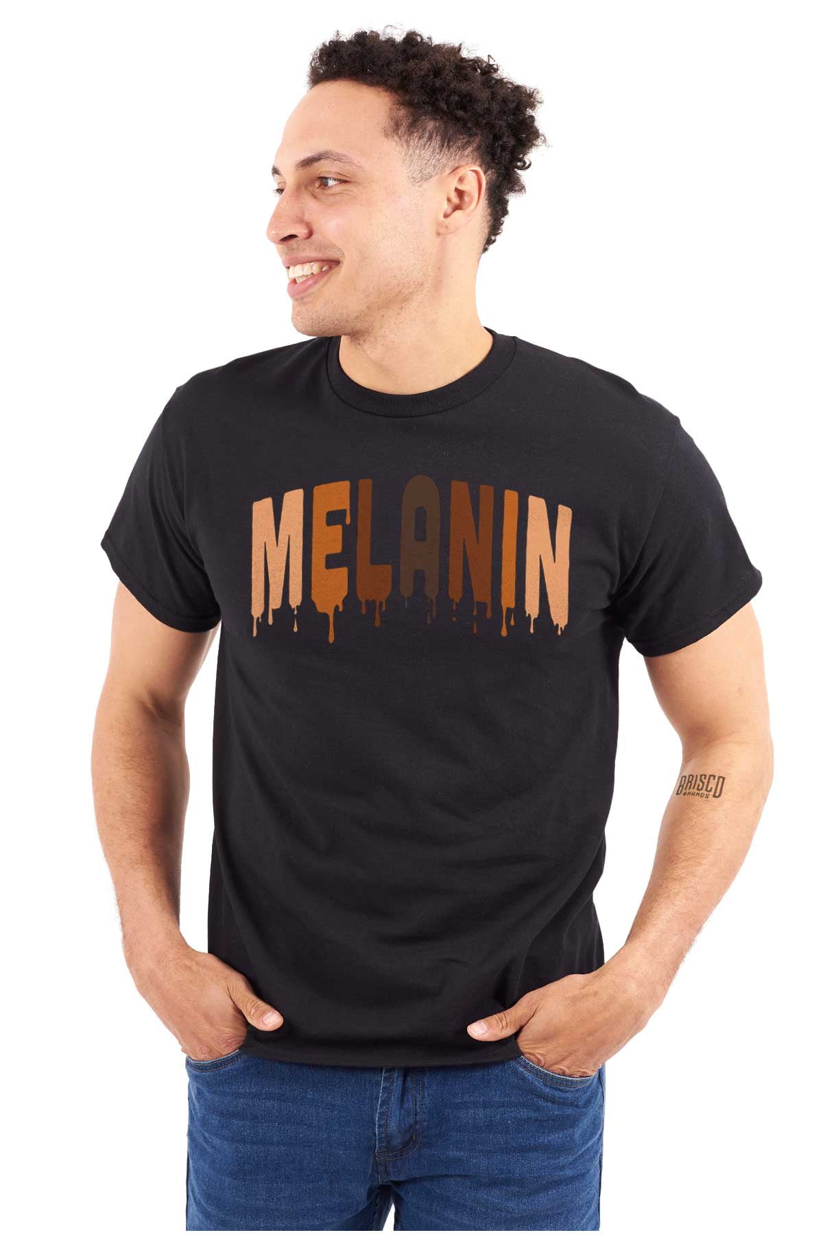 Melanin Skin Shades Paint Drip Men's Graphic T Shirt Tees Brisco Brands ...