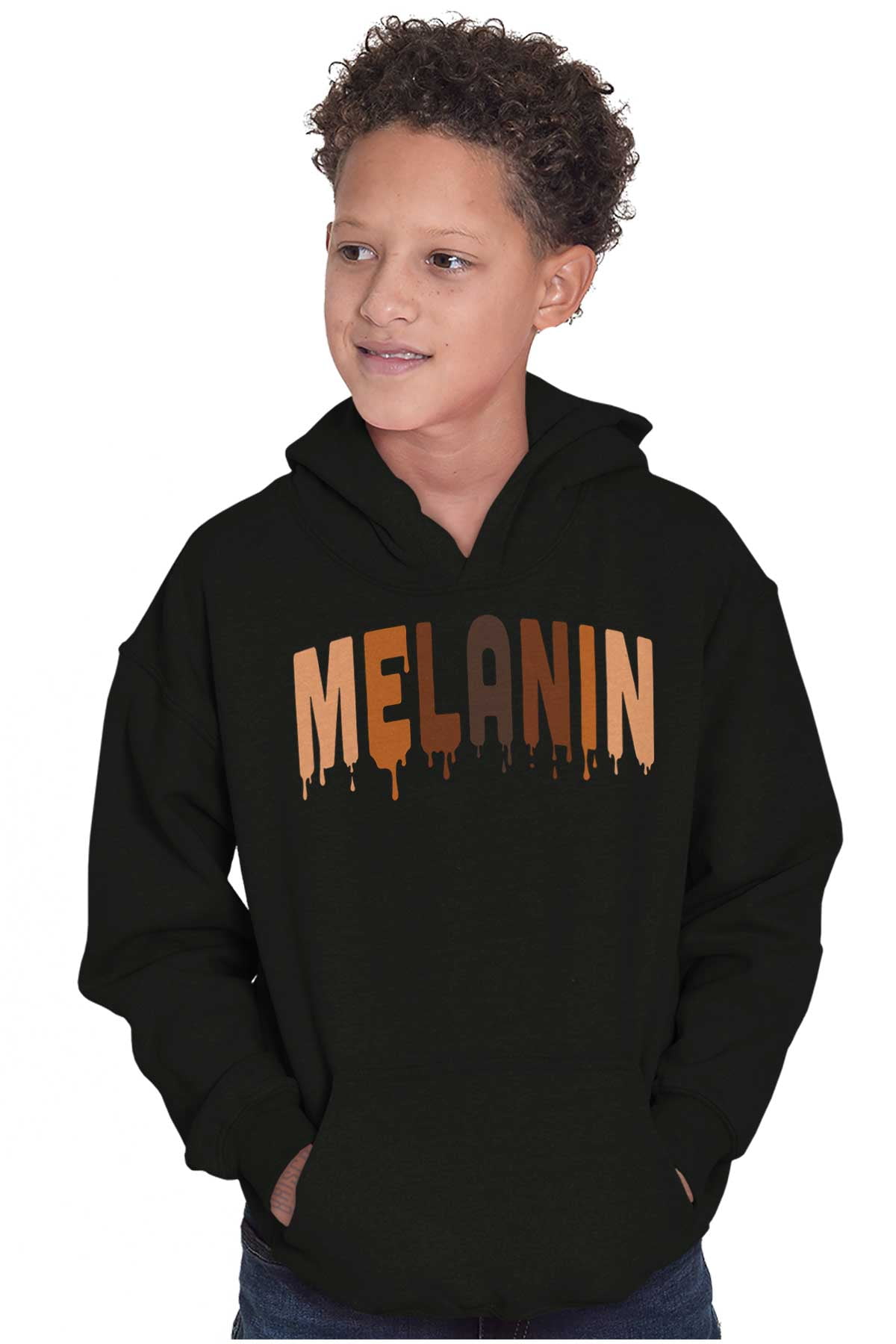 Melanin Skin Shades Paint Drip Youth Hoodie Boy Girl Teen Brisco Brands ...