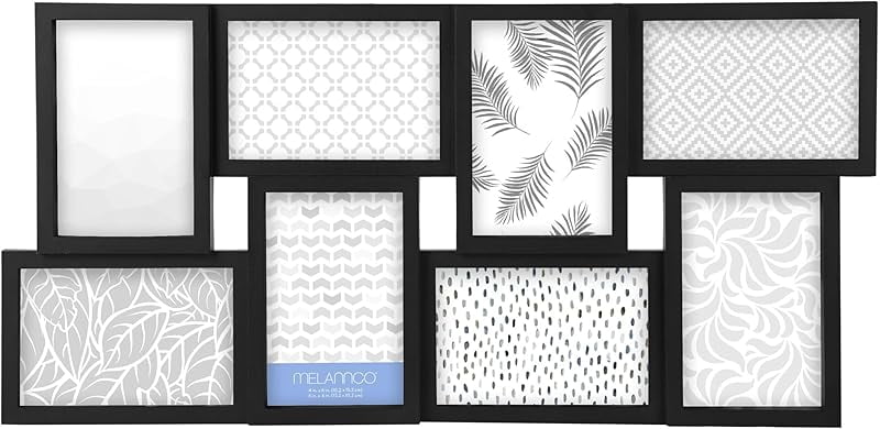 Melannco 12 Opening Collage Frame, Displays 4x6 and Six 6x4 Inch Photos ...
