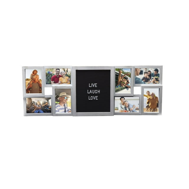 Melannco 8-Opening 4 x 6/6 x 4 White Collage Picture Frame - Walmart.com