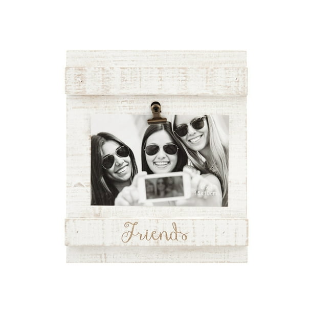 Melannco 8X9-inch Clip Frame with Laser Sentiment-6X4-Friends - Walmart.com