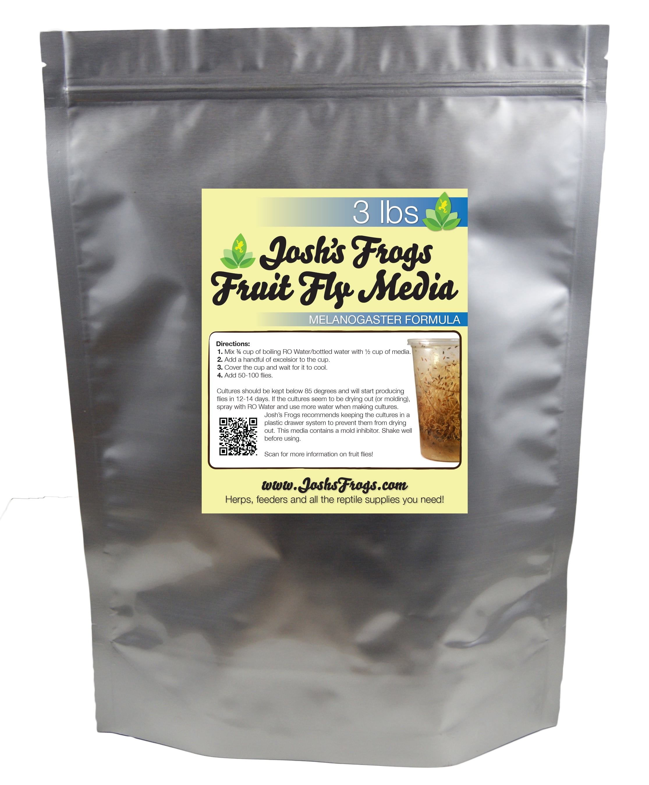 Melanogaster Fruit Fly Media 3 lbs / 2.7 Quarts (makes 20 fruit fly ...