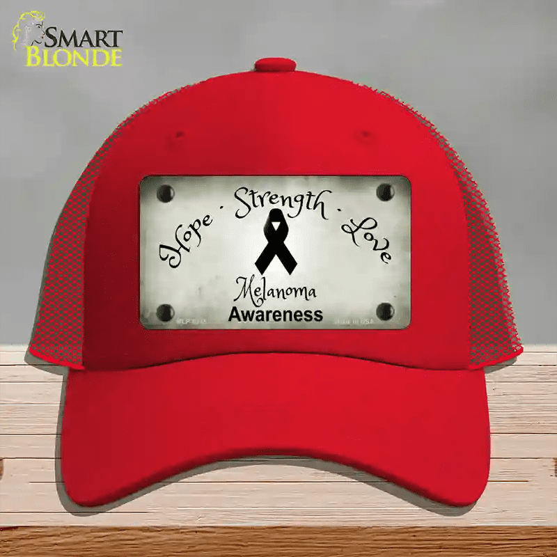 Melanoma Cancer Ribbon Novelty License Plate Hat Mesh Red - Walmart.com