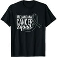 Melanoma Cancer Squad Skin Cancer Black Ribbon Awareness T-Shirt ...