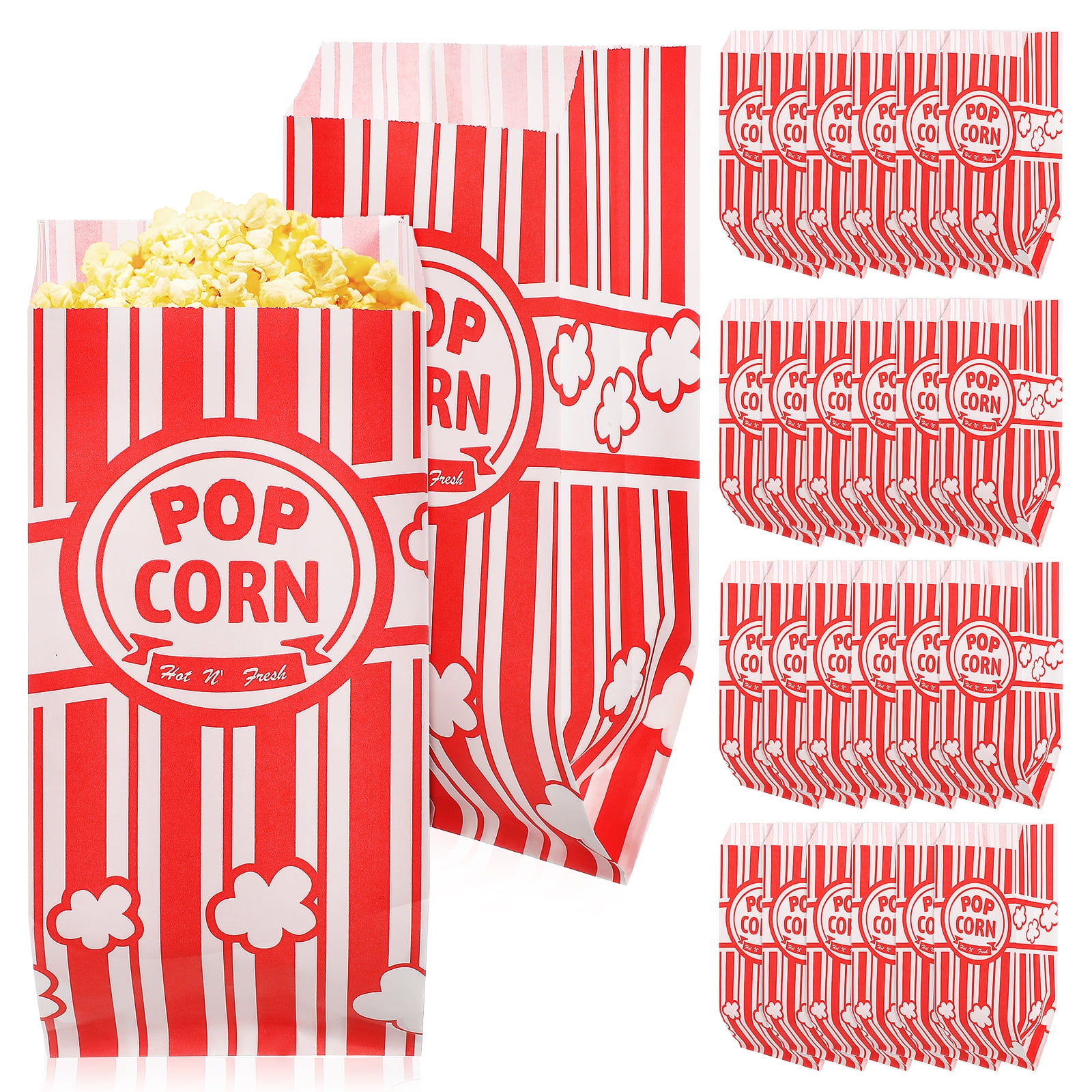 Melantax 100 pack individual popcorn bags, small popcorn bags, popcorn ...