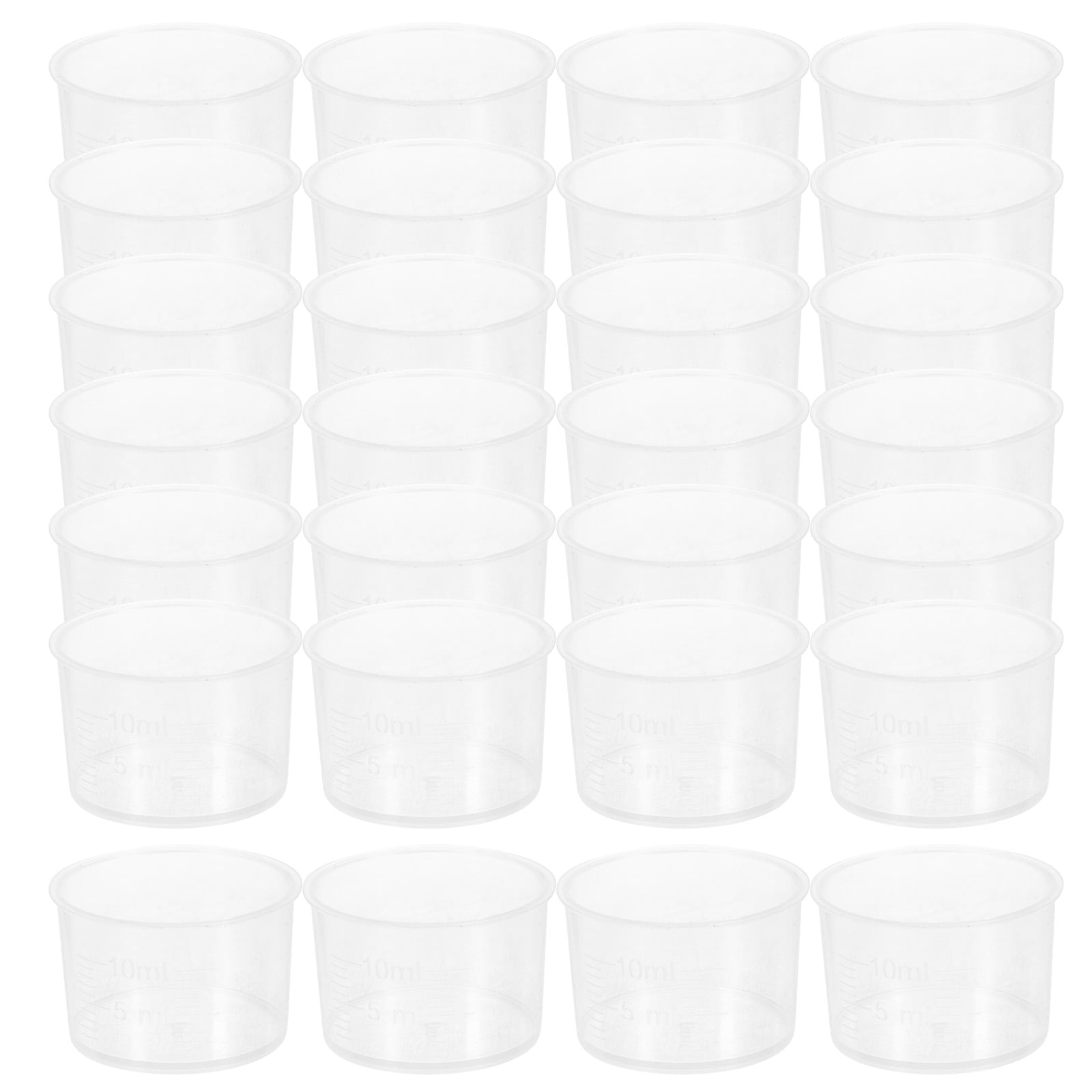 Melantax 100 pcs 10ml disposable measuring cups thick transparent ...