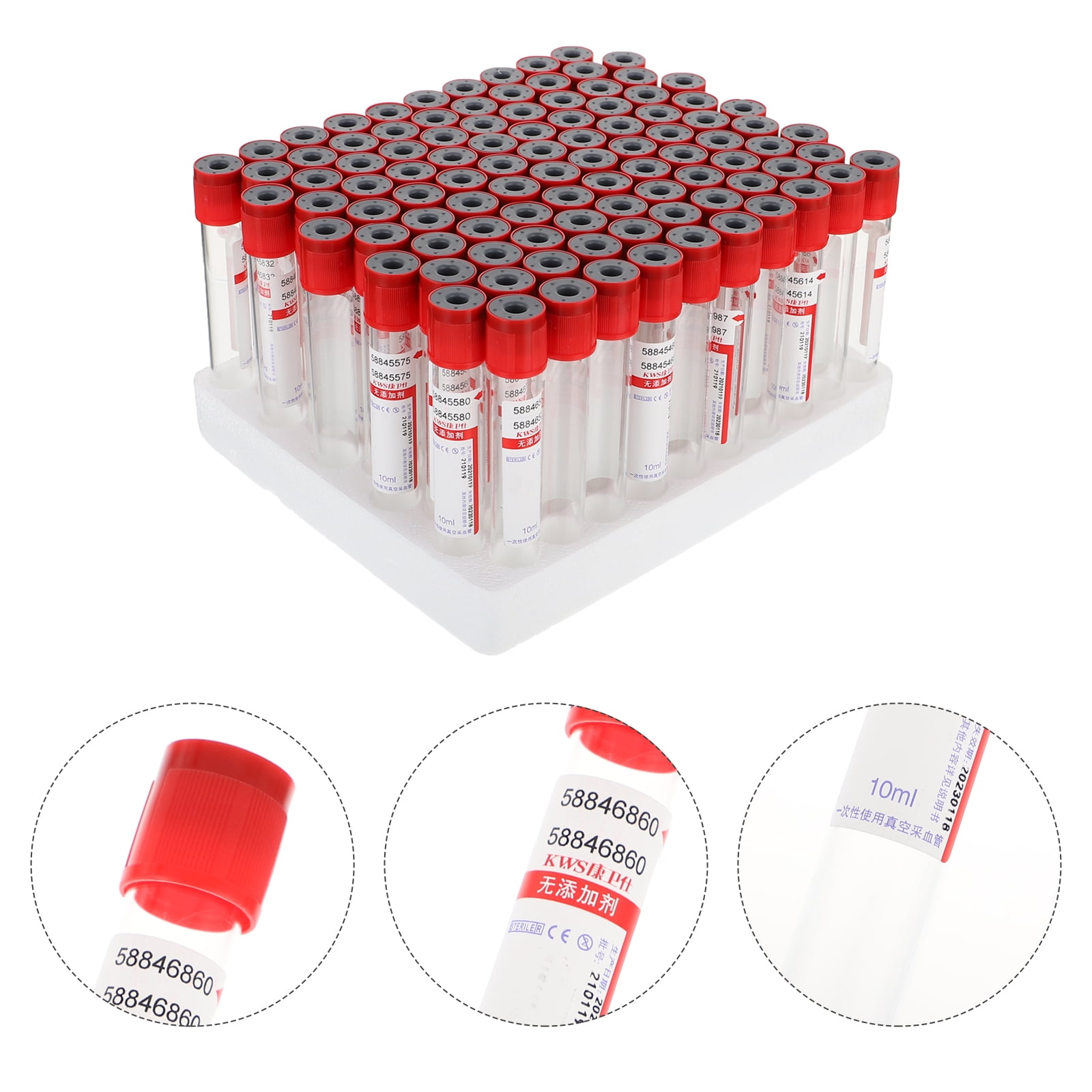 Melantax 100pcs disposable negative pressure vacuum blood collection ...
