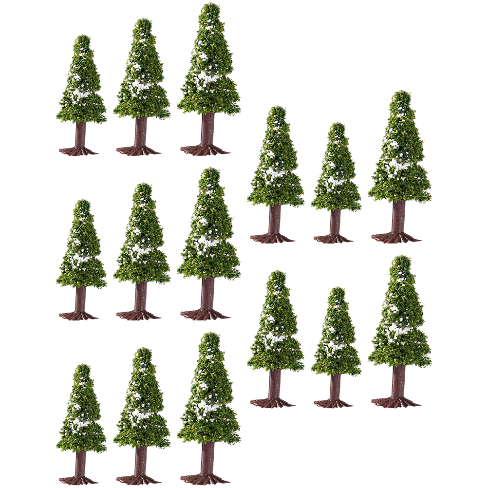 FOLOYORI Construction Model Pine Tree Model Green Iron Wire 15 Pcs Diy ...