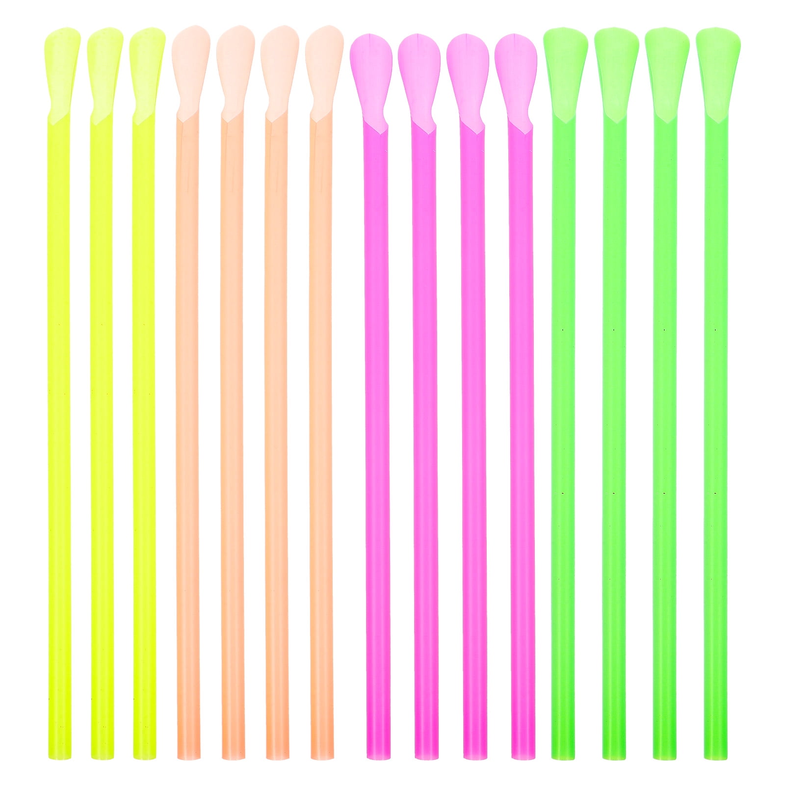 150pcs Disposable Spoon Straws Dual Use Drinking Spoon Straw for Shaved ...