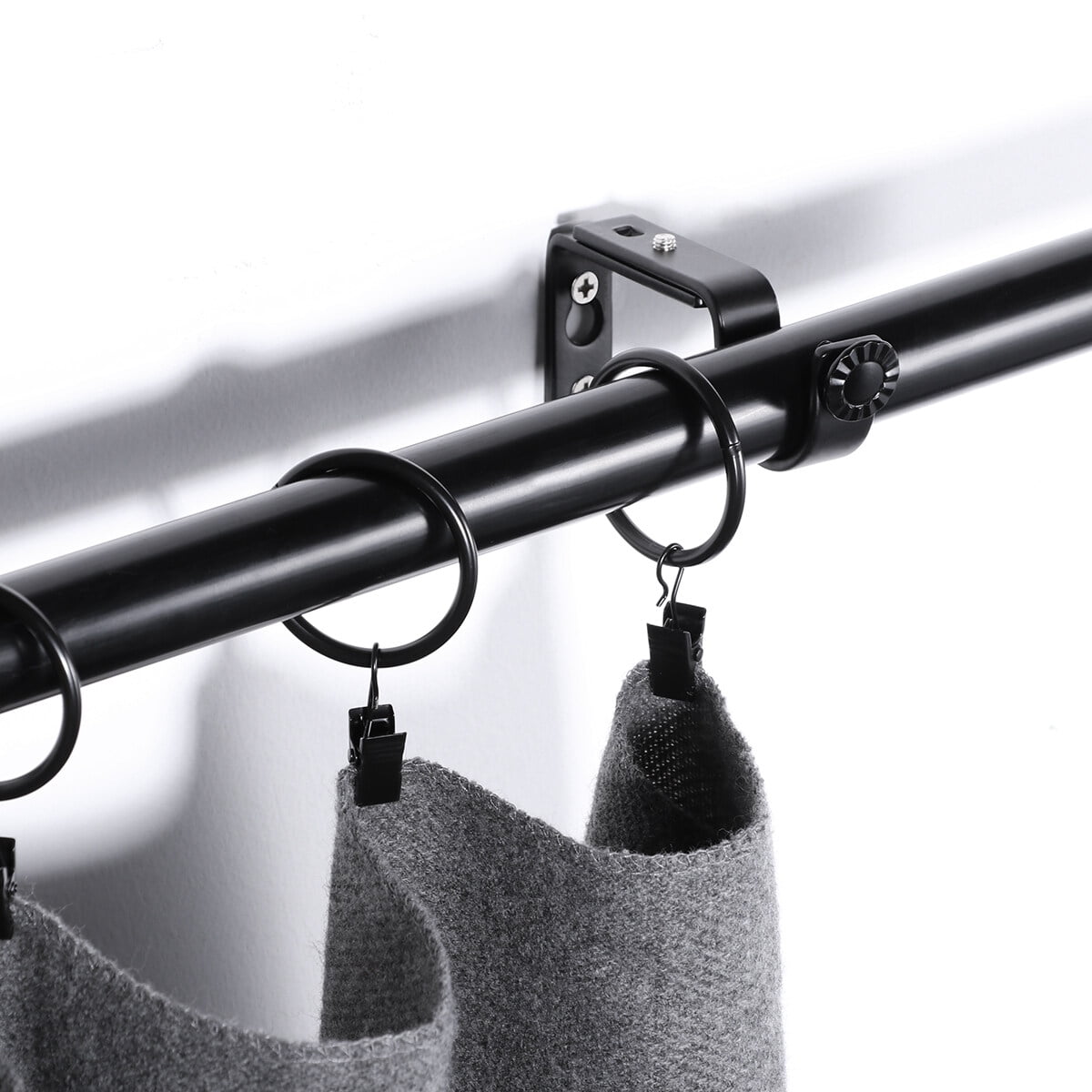 Melantax 2 Pack Adjustable Curtain Rod Brackets with Screws Wall Mount ...