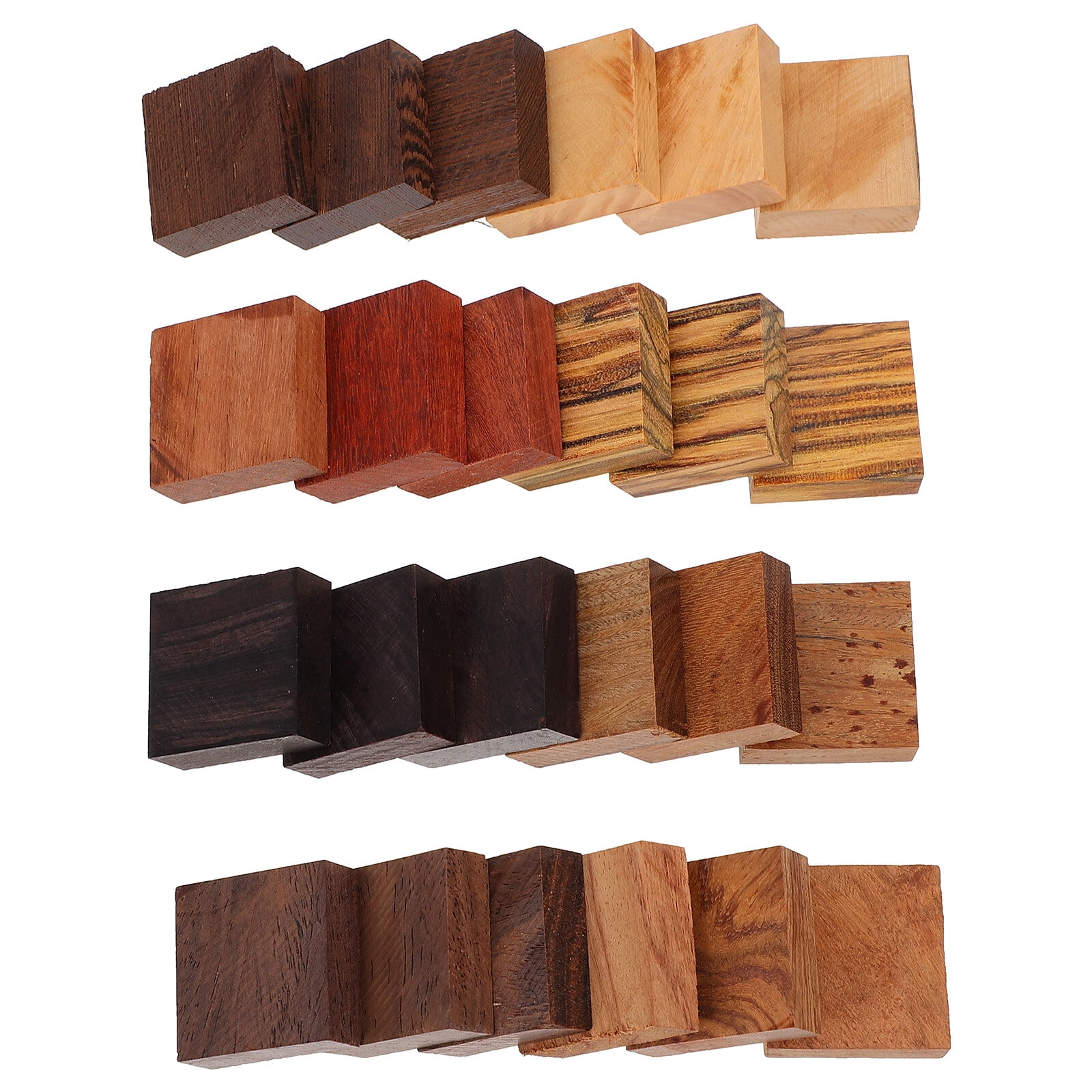 Melantax 24pcs wooden rings for jewelry making, wood blocks for ring ...