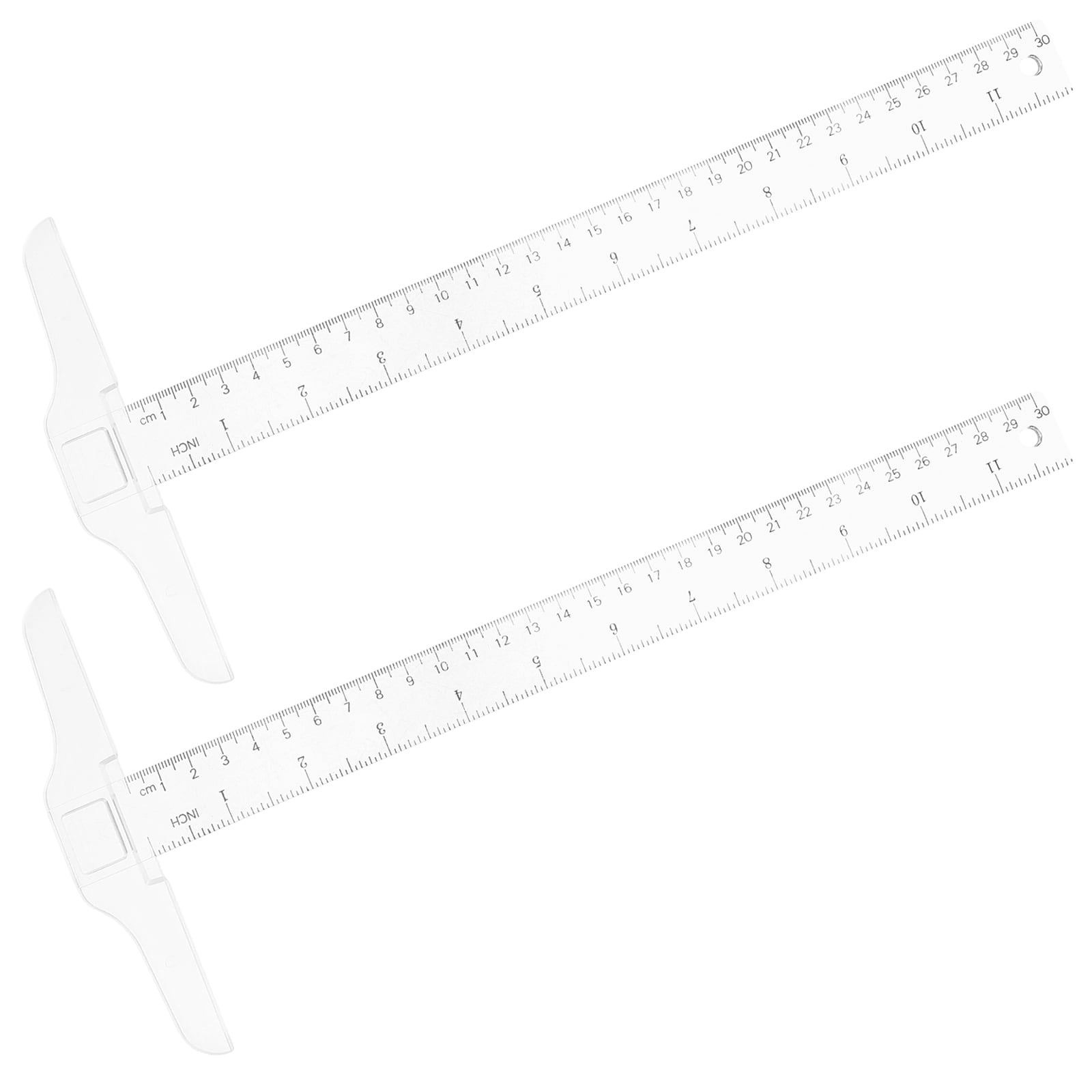 Melantax 2pcs 30cm T-Square Double Sided Scale Plastic Measuring Tool T ...