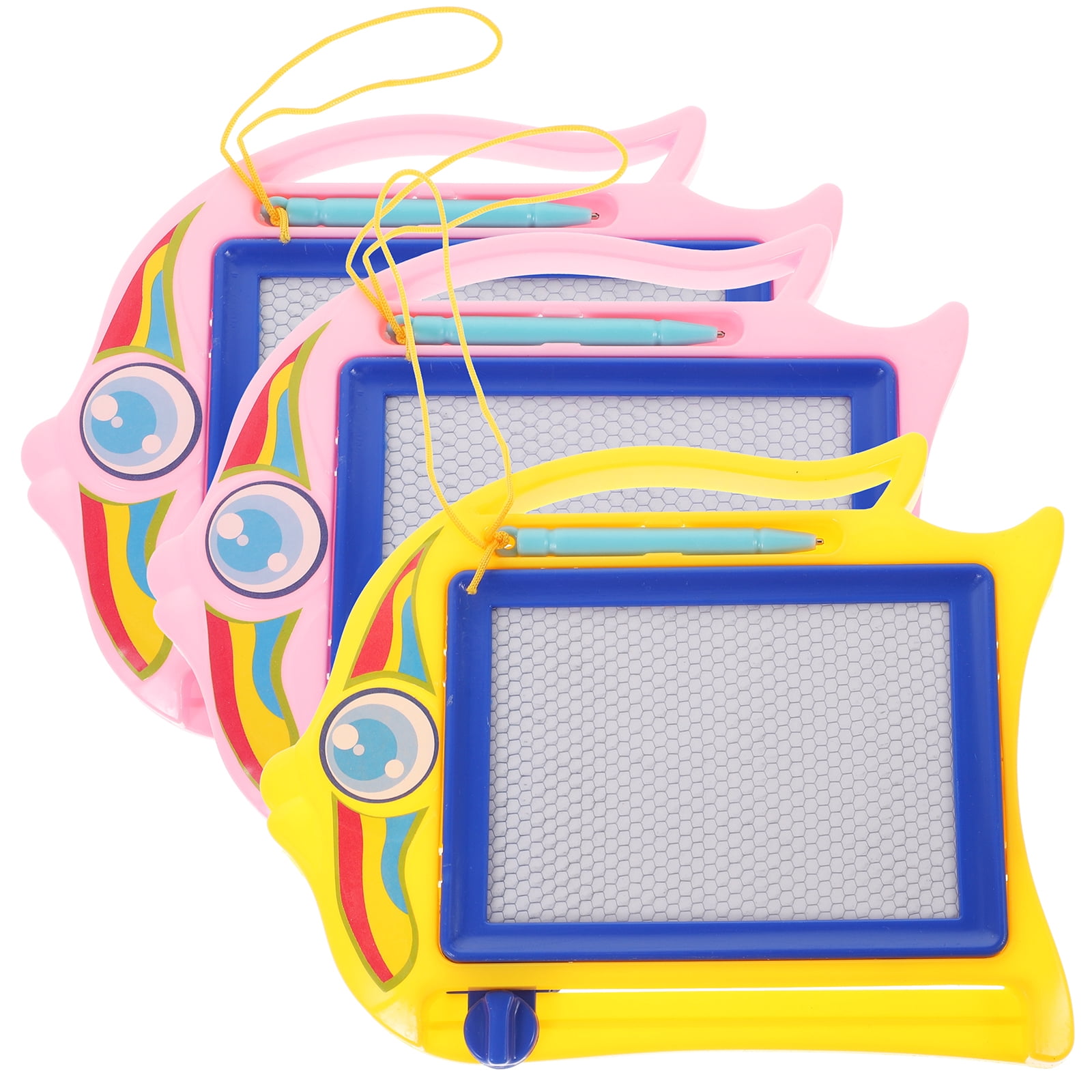 Melantax 3 Pack Mini Cartoon Erasable Magnetic Drawing Board Plastic ...