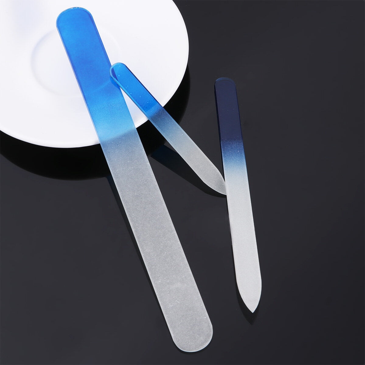 OUNONA Blue Glass Nail File for Polishing with 3 Different Sizes Must ...