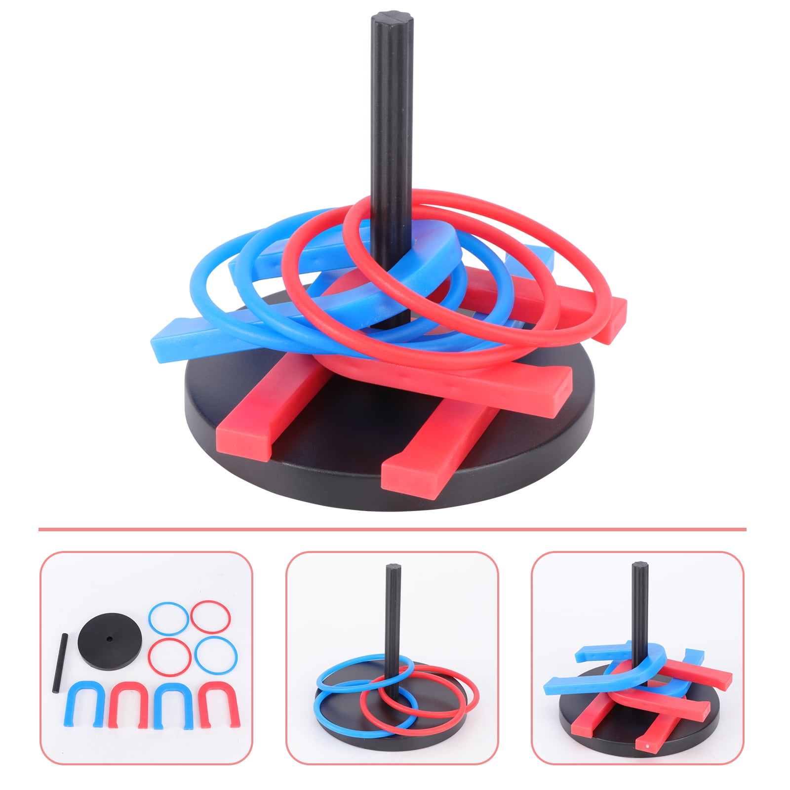 Melantax 3-piece educational horseshoe round throwing ring ...