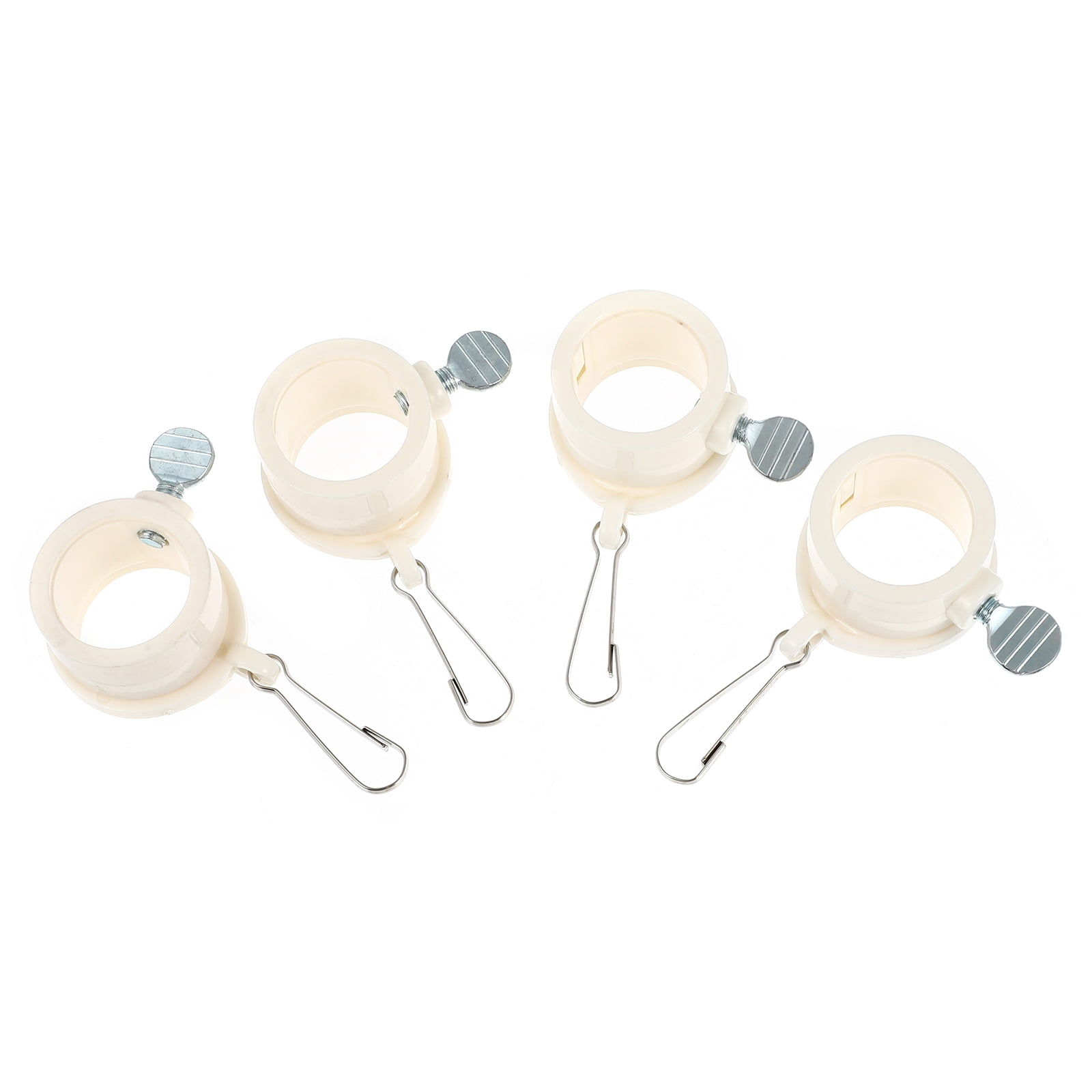 Melantax 4 Pack 1 Inch Flag Fastener Flagpole Ring with Metal Flag Clip ...