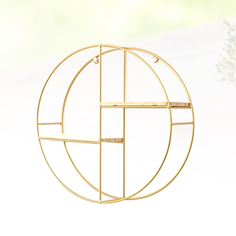 Melantax Creative Nordic style round storage rack iron double-layer ...