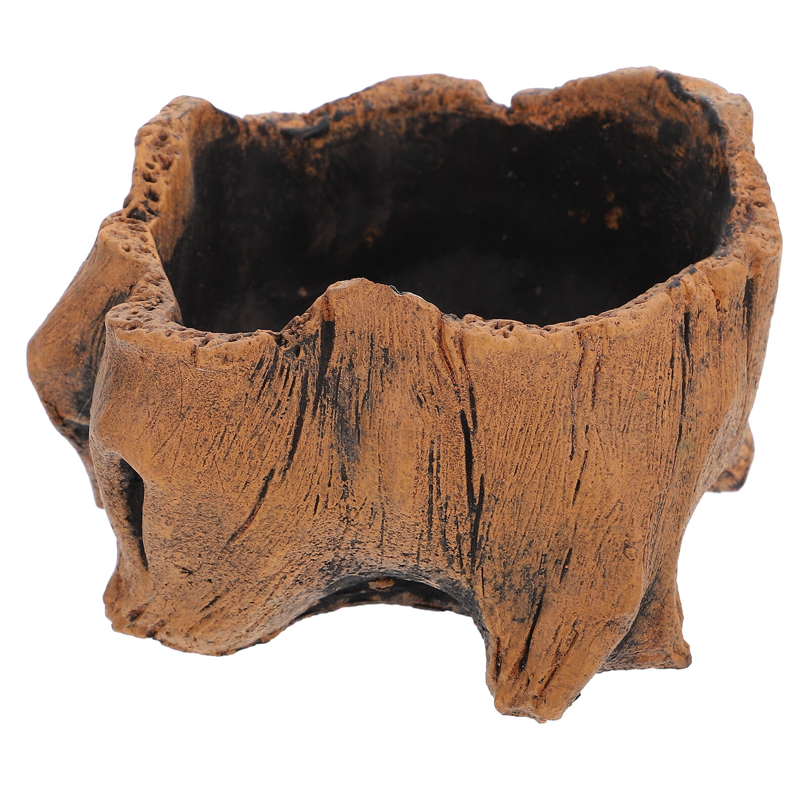 Melantax Creative retro imitation wood pile tree wood flower pot ...