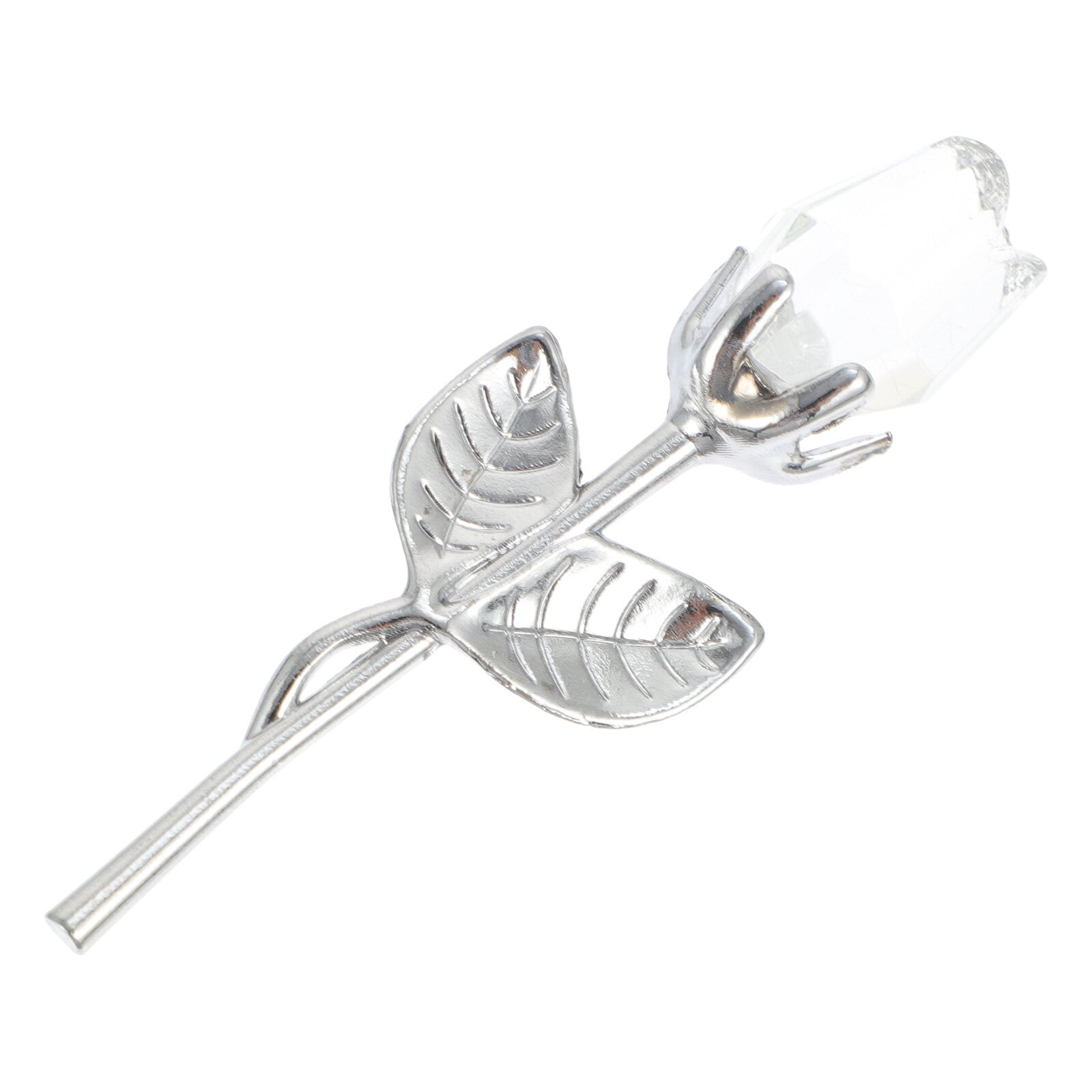 Melantax Glass Flower Crystal Rose With Stem Glass Rose Crystal ...