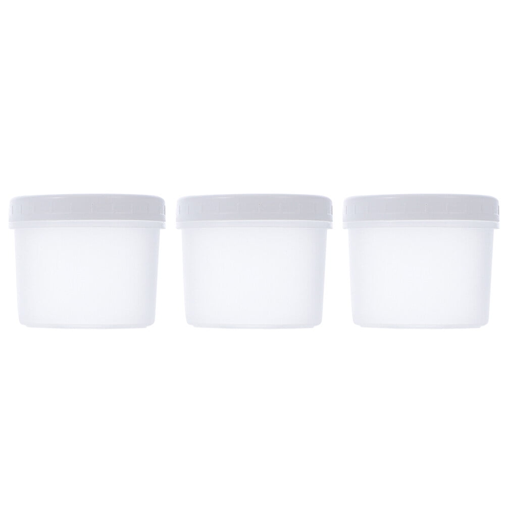 FOLOYORI Food Storage Ice Cream Containers PP Material 3Pcs White ...