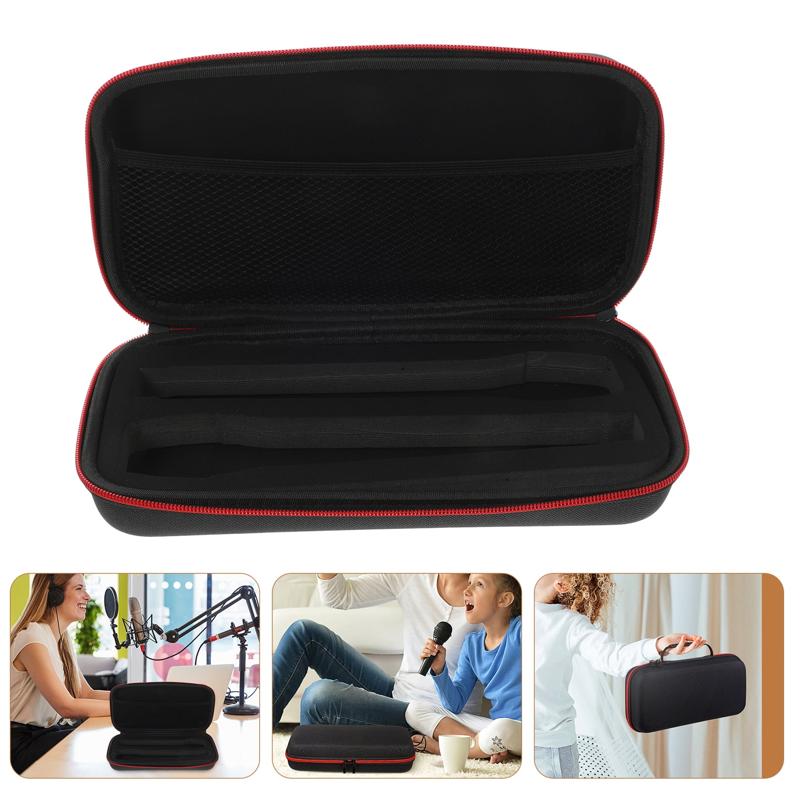 Melantax Portable Microphone Case Hard Handheld Microphone EVA Case ...