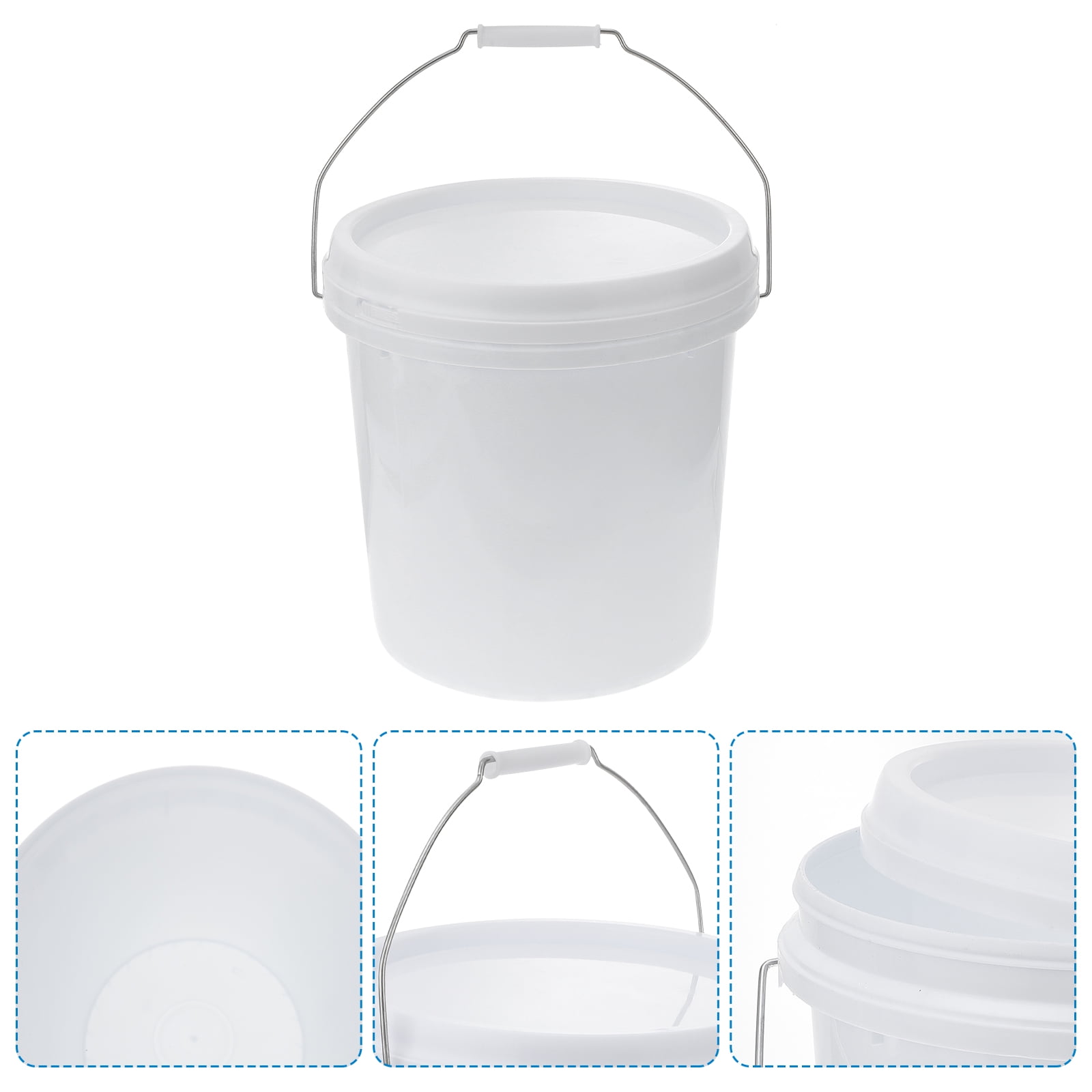 Melantax Portable plastic bucket white plastic bucket plastic bucket 3 gallon bucket - Walmart.com