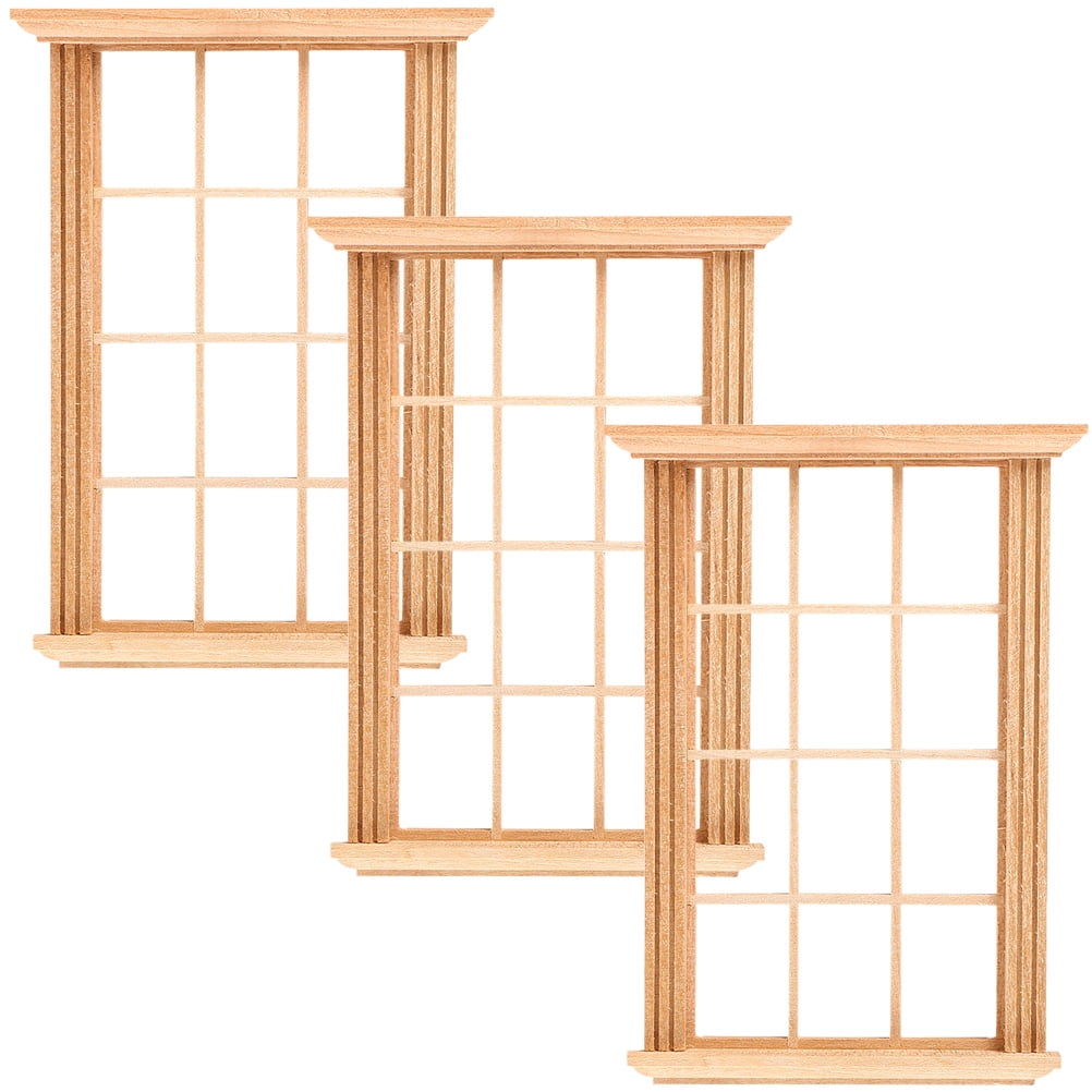 Melantax Small House Window Frame Miniature Window Mini Furniture for ...