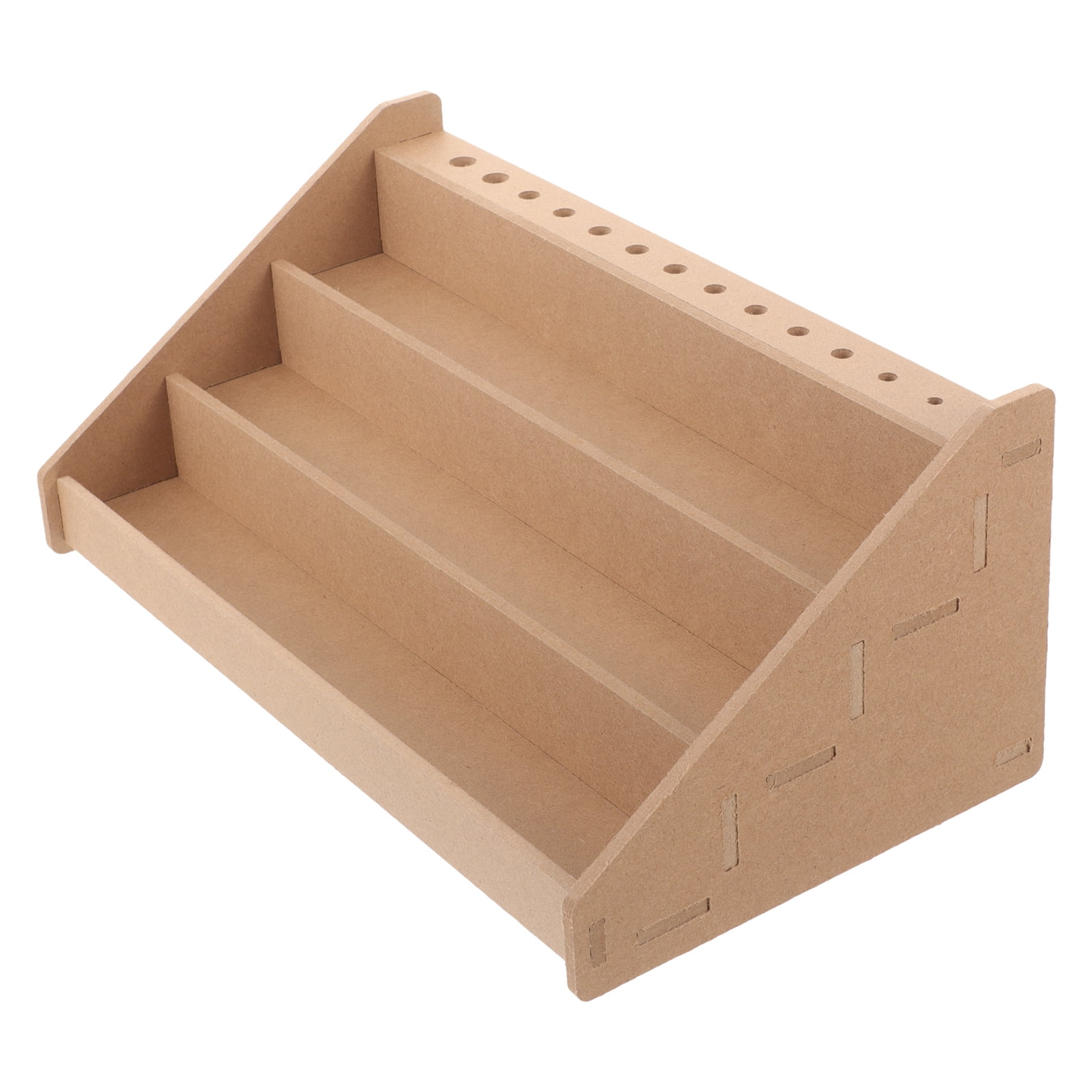 Melantax Wooden paint rack with brush storage, pigment rack, ink bottle ...