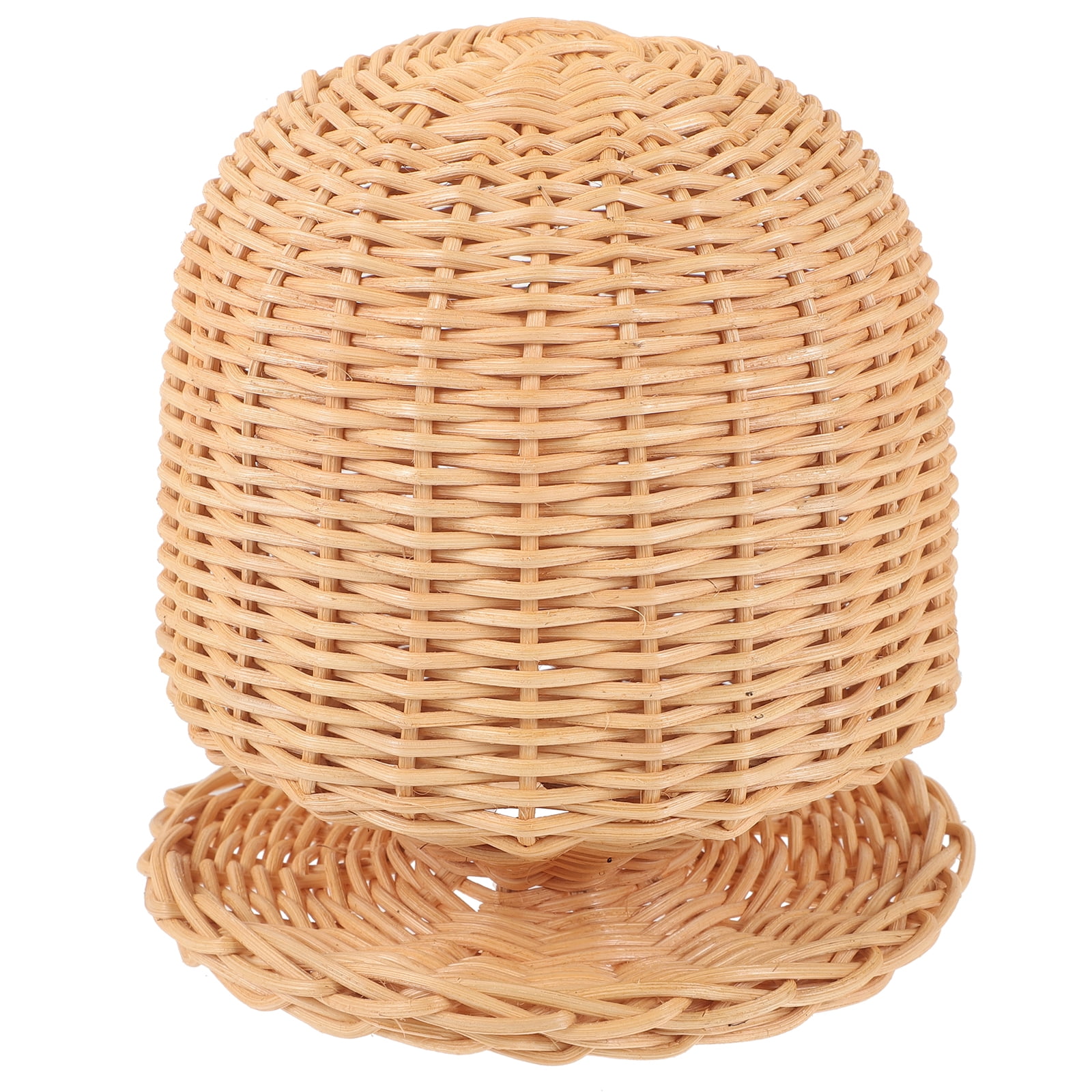 FOLOYORI Hat Photography Stand Hat Display Stand Rattan Light Brown ...